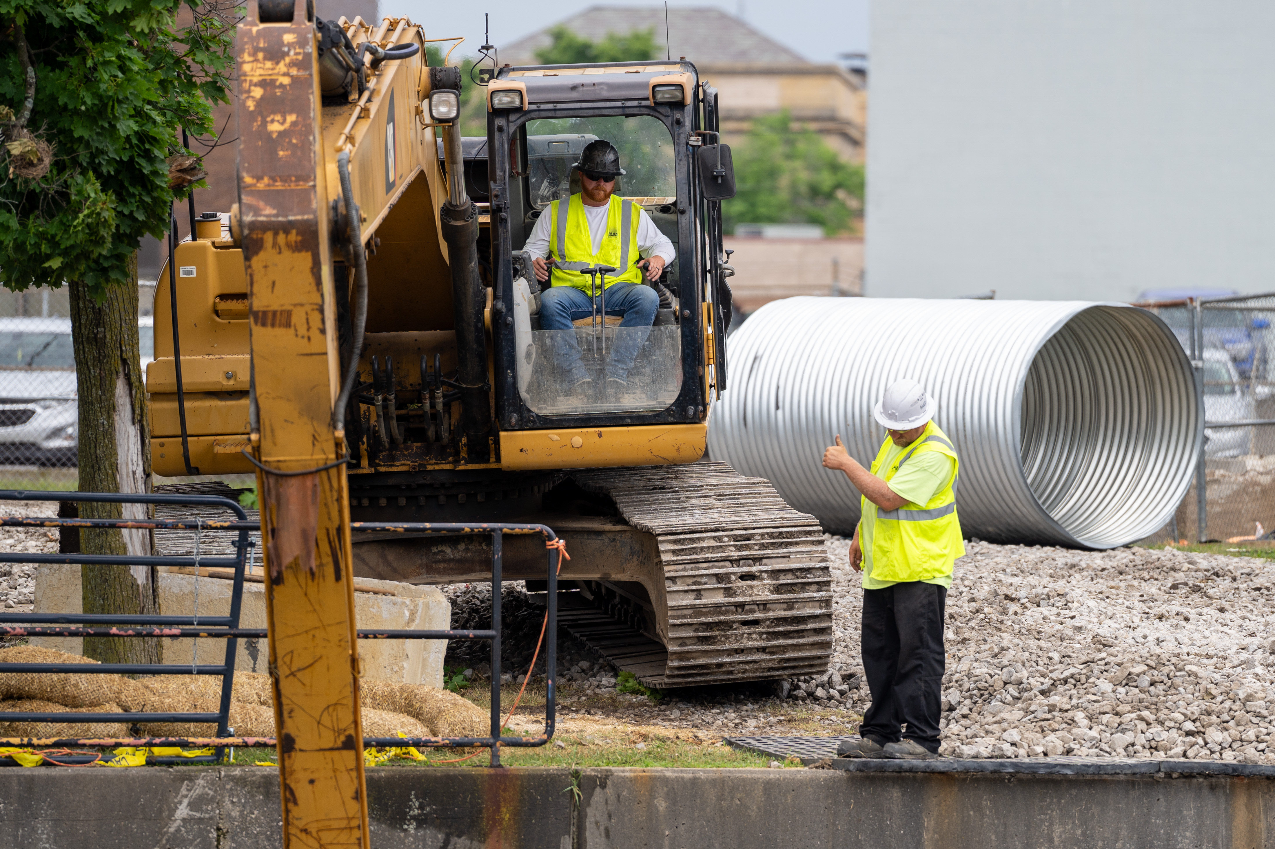 Ongoing construction in the Flint River in downtown Flint - mlive.com