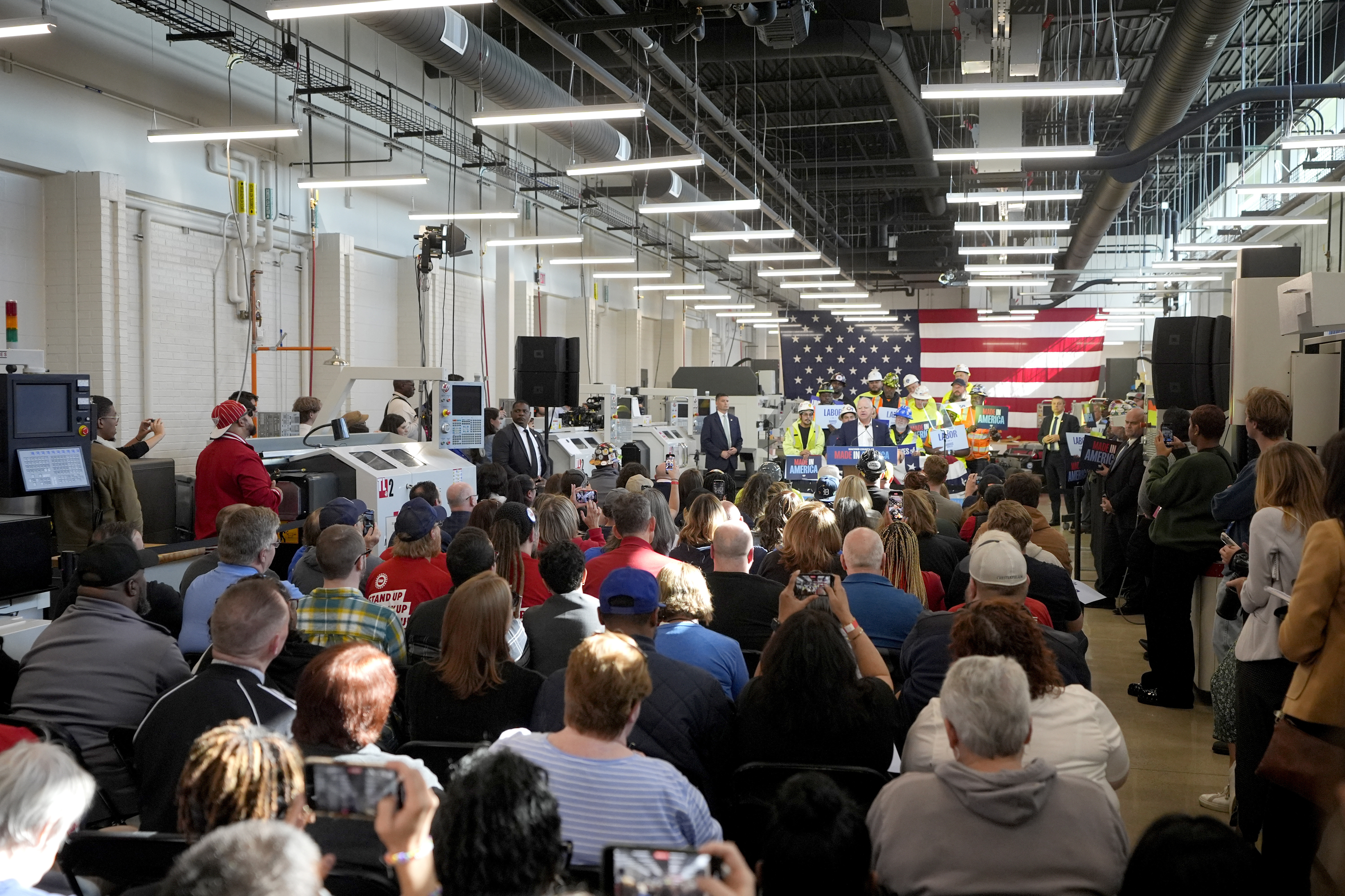 Democratic vice presidential nominee Minnesota Gov. Tim Walz speaks in ...