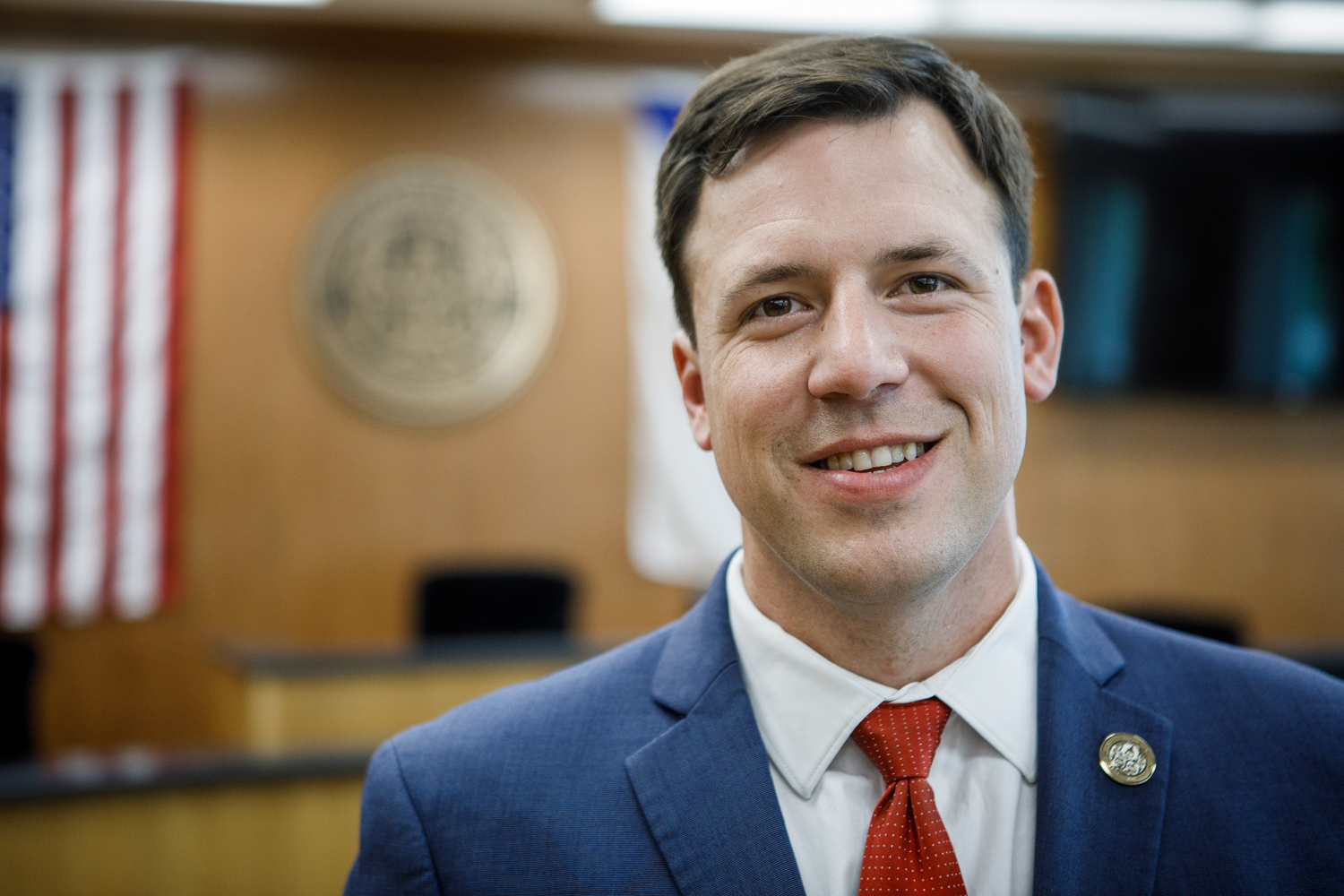 U.S. Rep. Richard E. Neal speaks with West Springfield officials ...