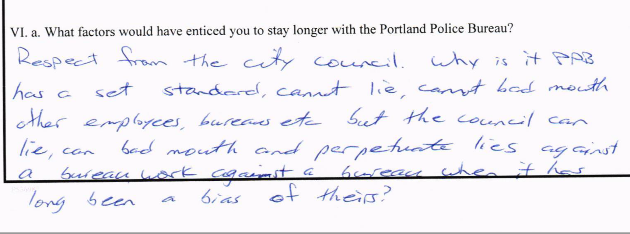 Portland police exit interview statements - oregonlive.com