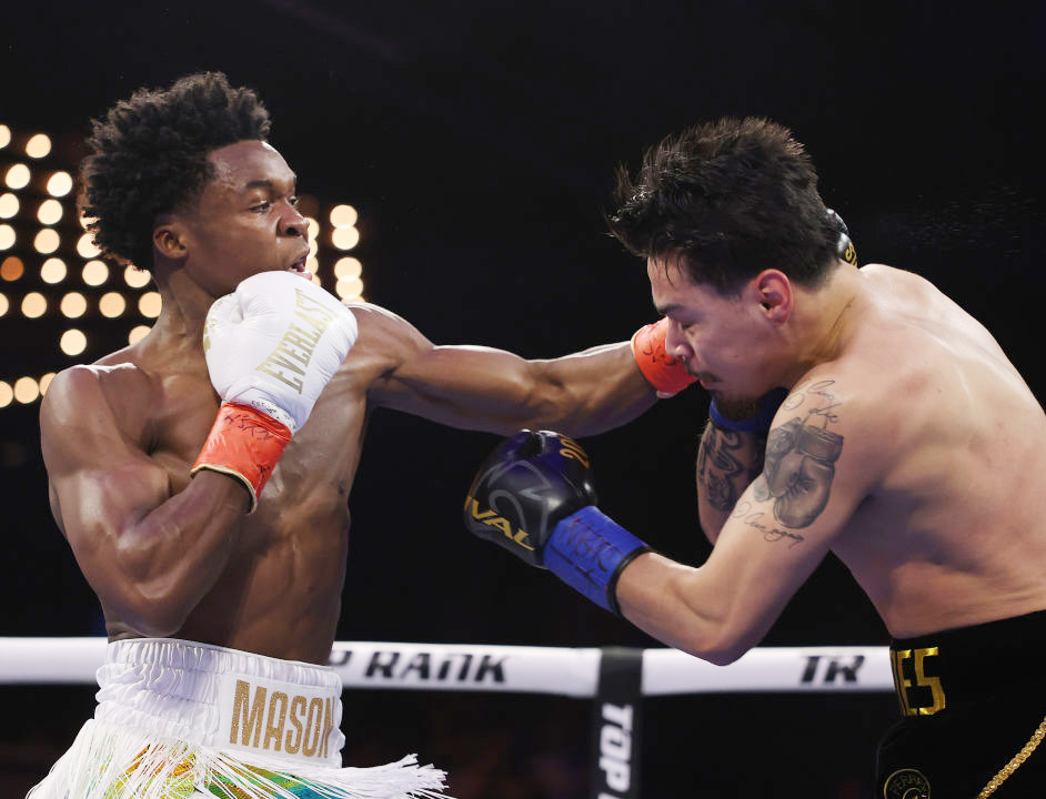 Abdullah Mason trains for his upcoming fight June 7, 2025, against ...