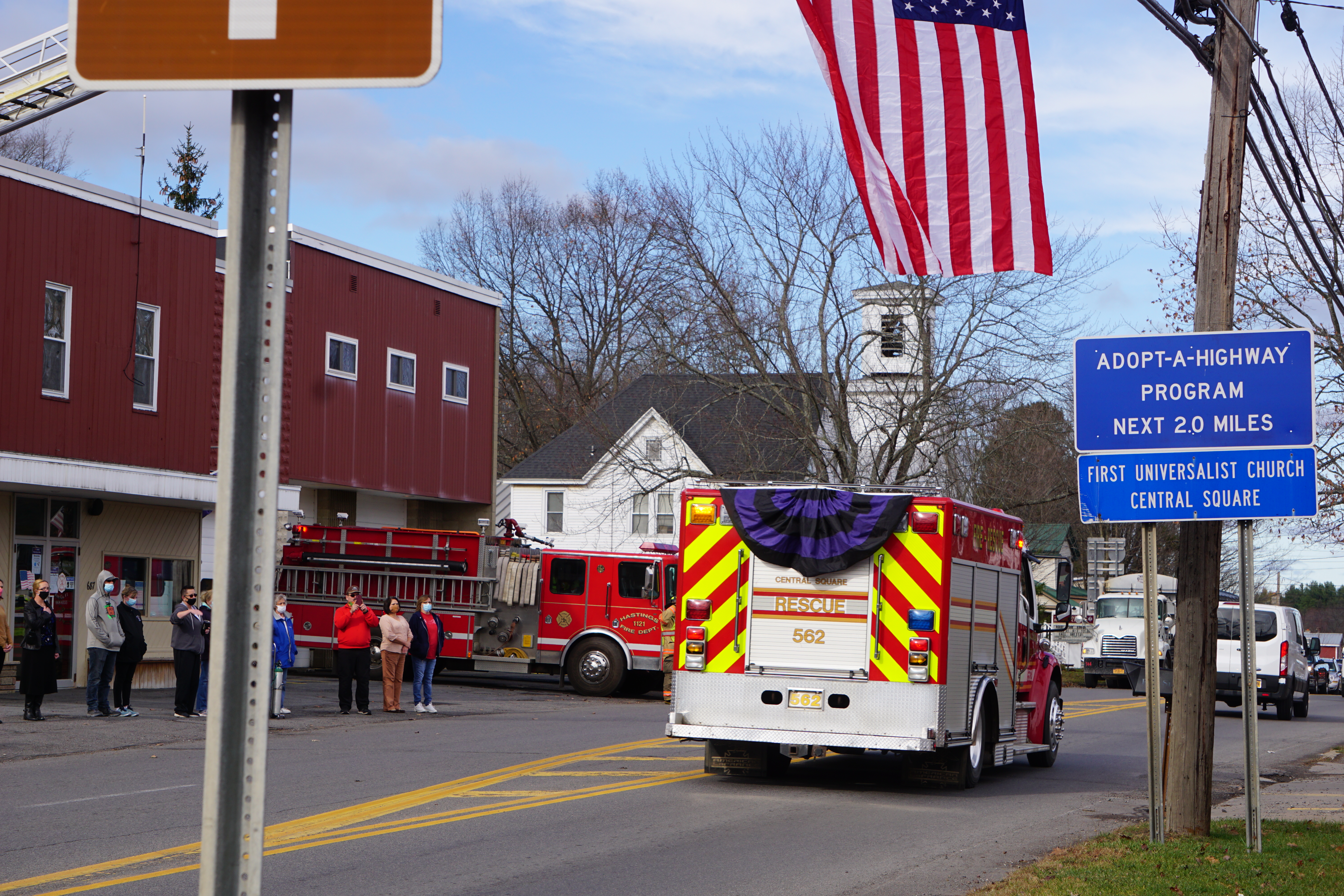 A fire fighters funeral procession in Oswego County - syracuse.com