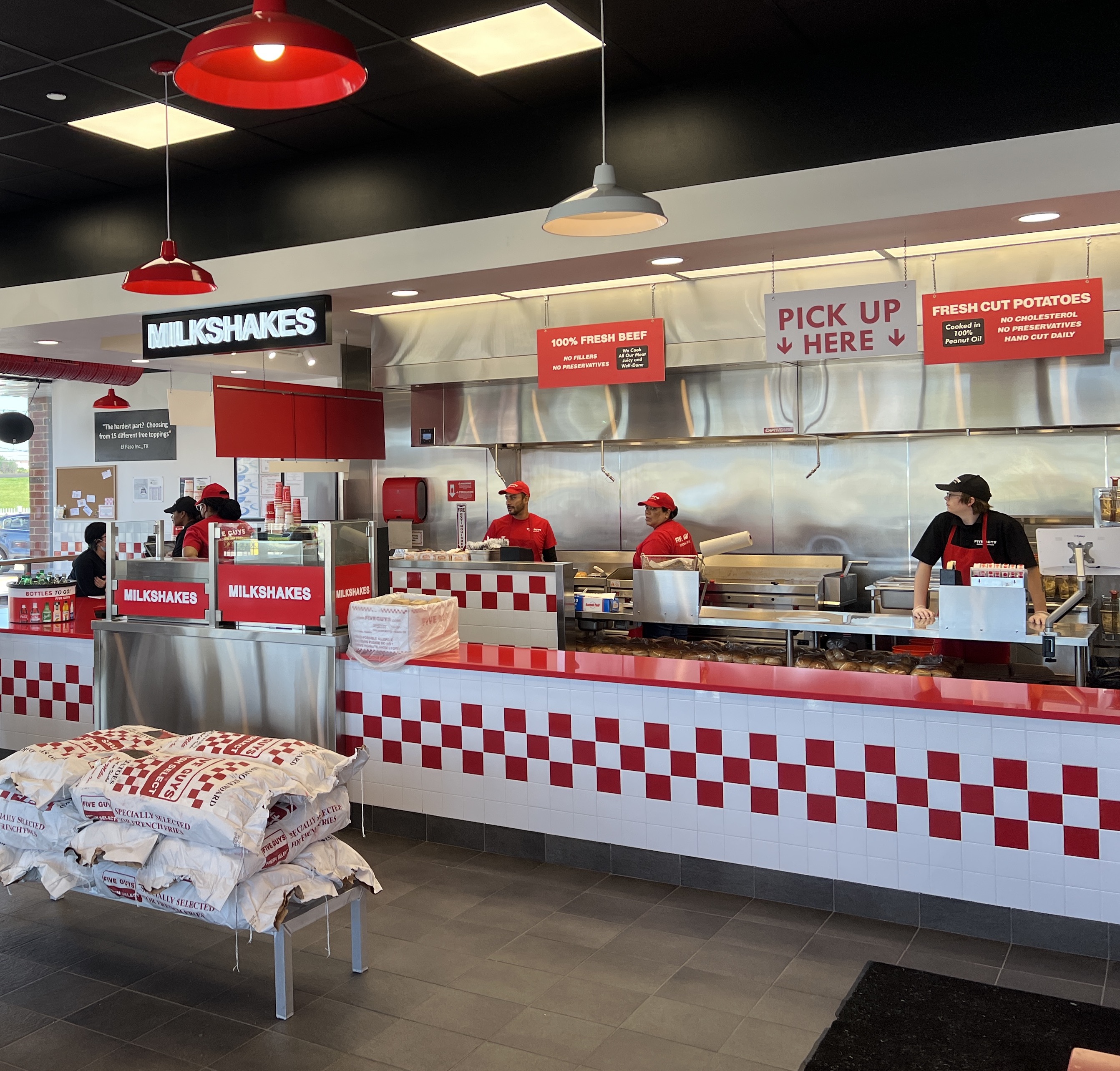 Five Guys recently opened a new store at 4824 Ridge Road, which is the ...