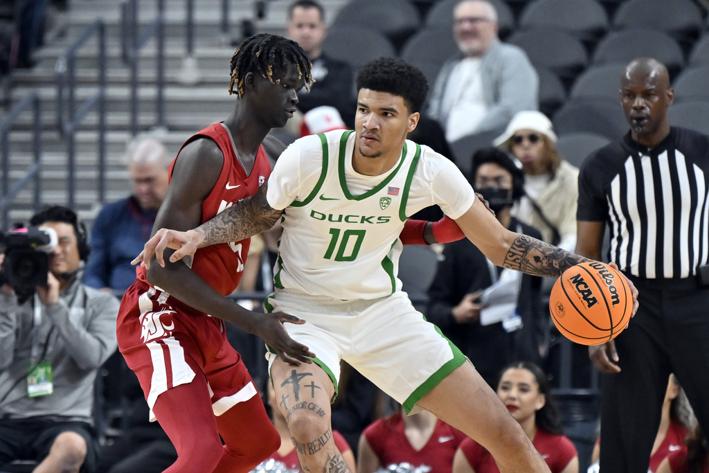 Oregon vs. Washington State at Pac-12 men's basketball tournament ...