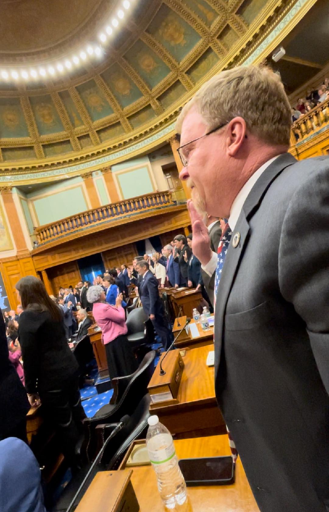 Rep. Kelly Pease (4th Hampden District) is sworn in for third team ...