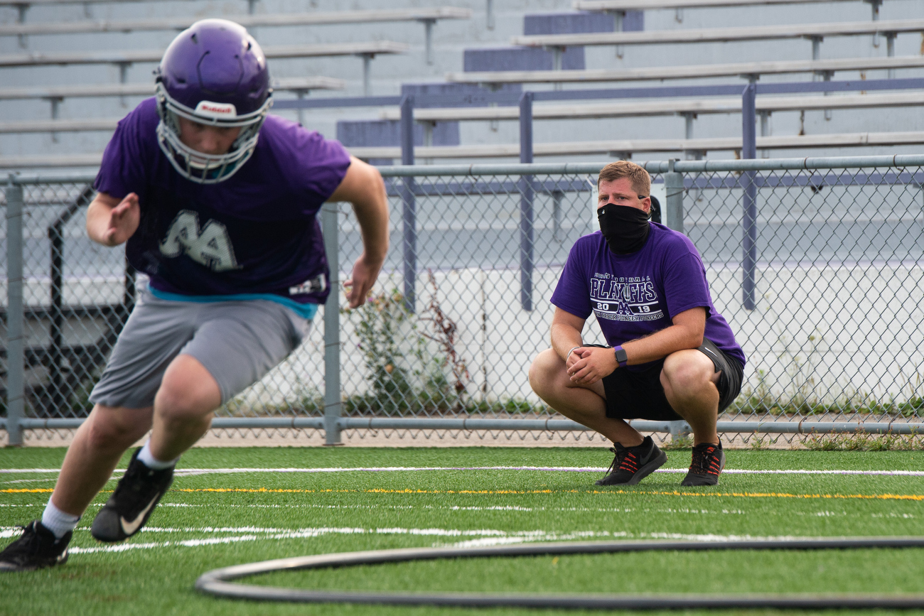 Ann Arbor Pioneer Football Practice 2020 - mlive.com