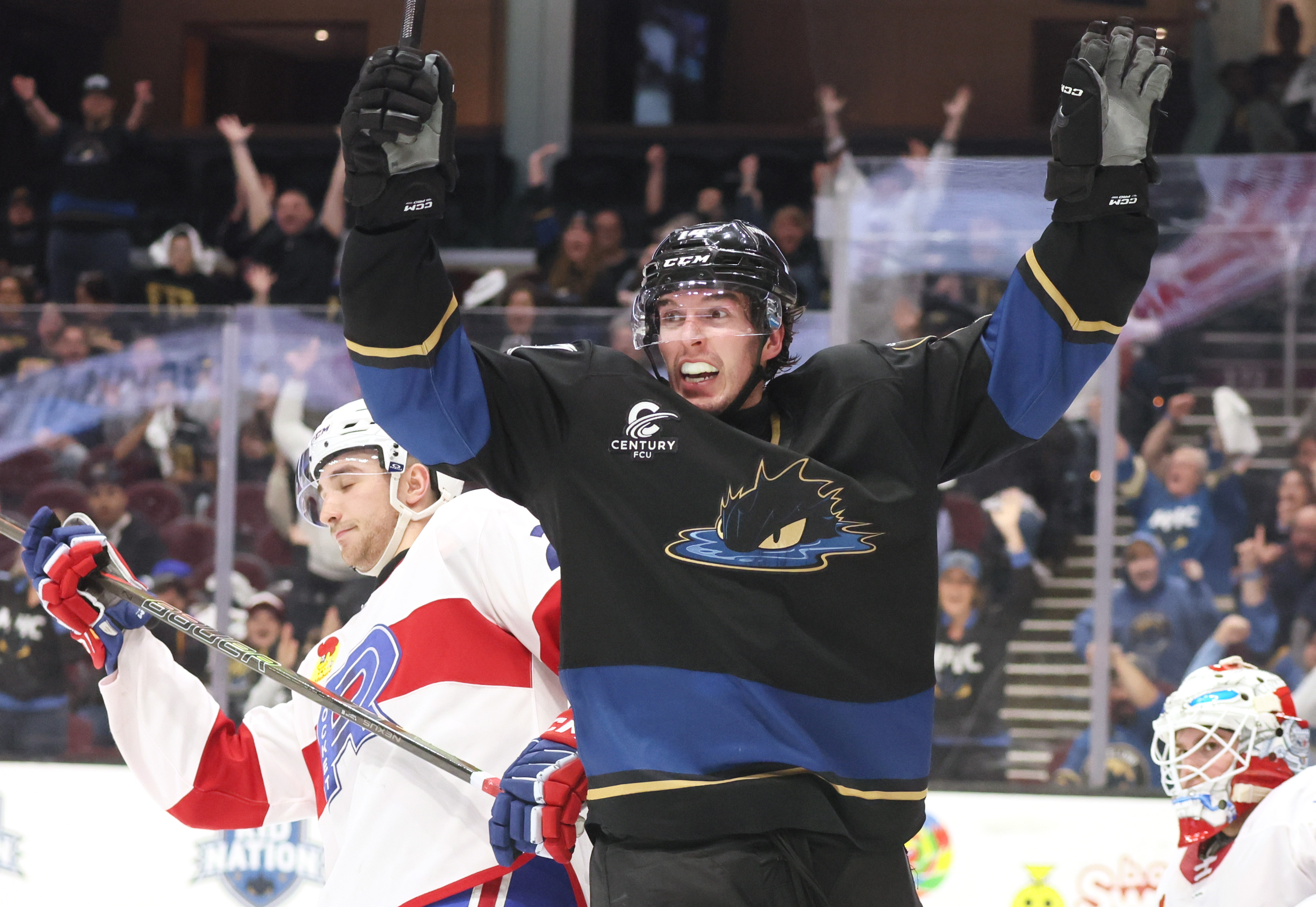 Cleveland Monsters vs. Laval Rocket in game 1 of AHL's North Division ...