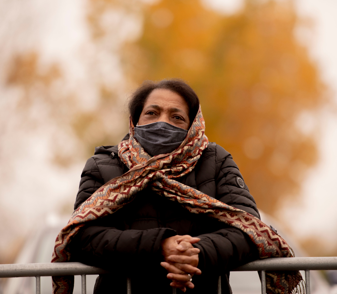 Sen. Kamala Harris campaigns at a drive-in style event in Pontiac ...