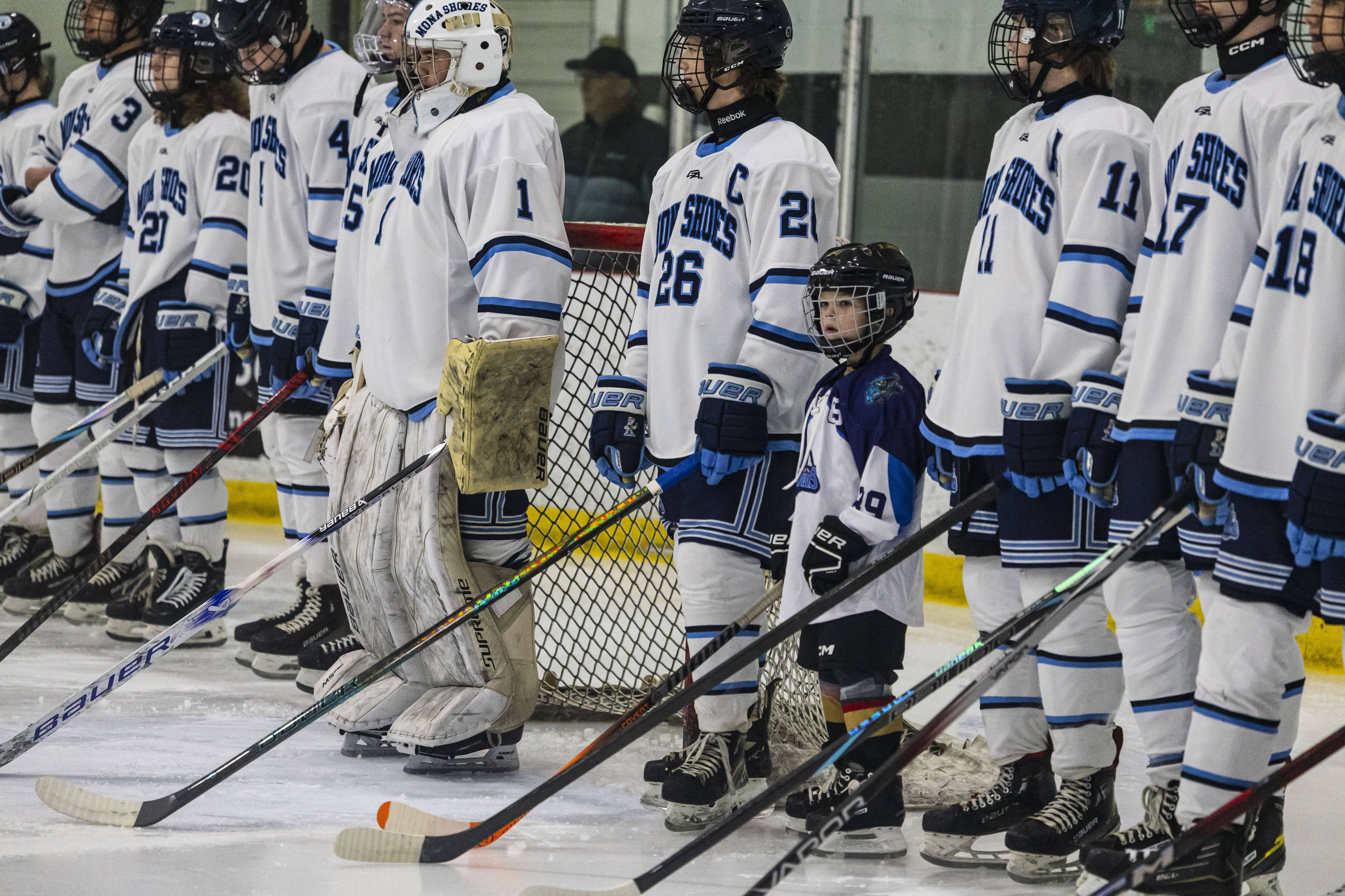 Mona Shores and Kenowa Hills go head-to-head in boys varsity hockey ...