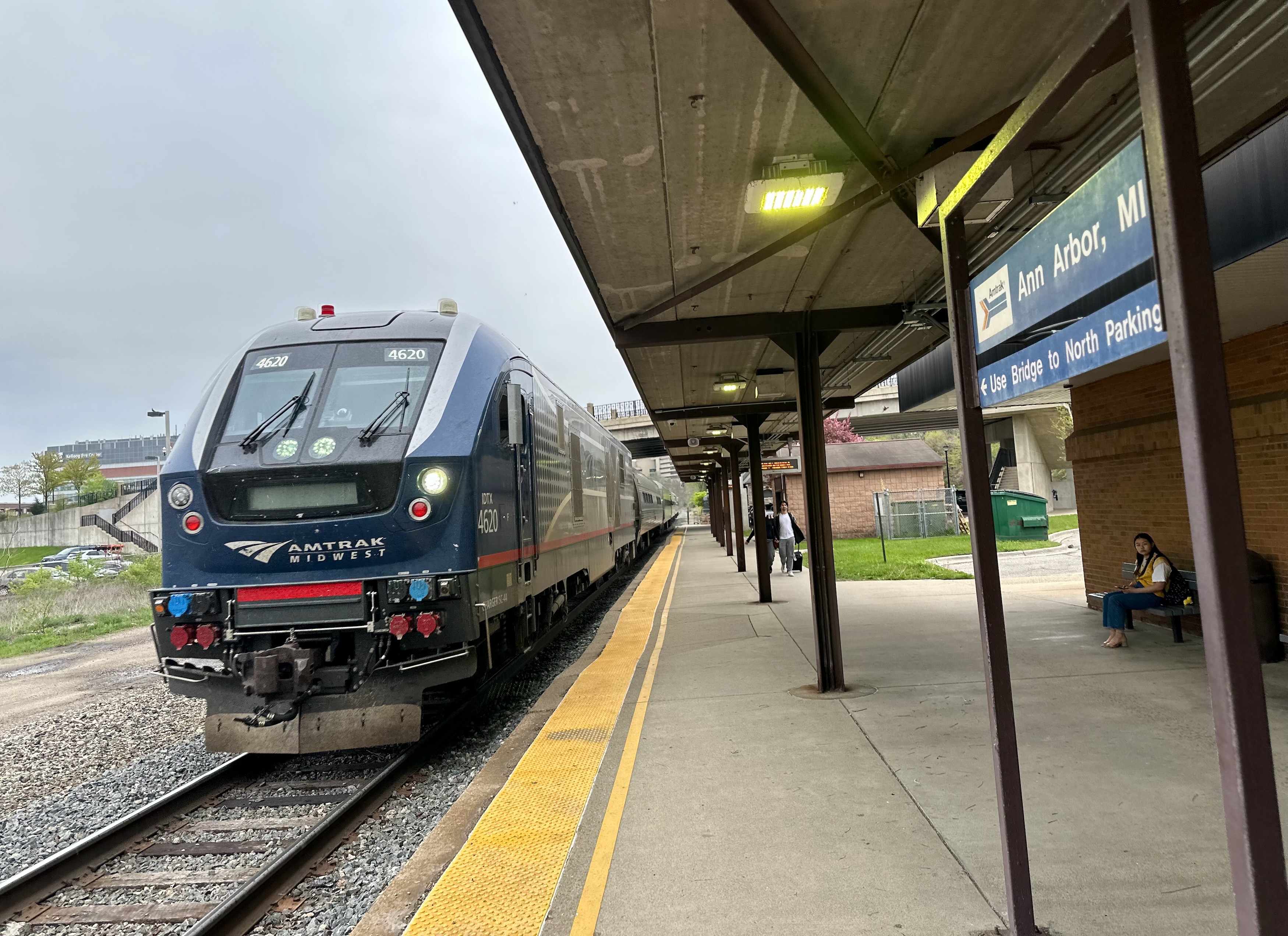 Wolverine Train stops at Ann Arbor's Amtrak station on Depot Street ...