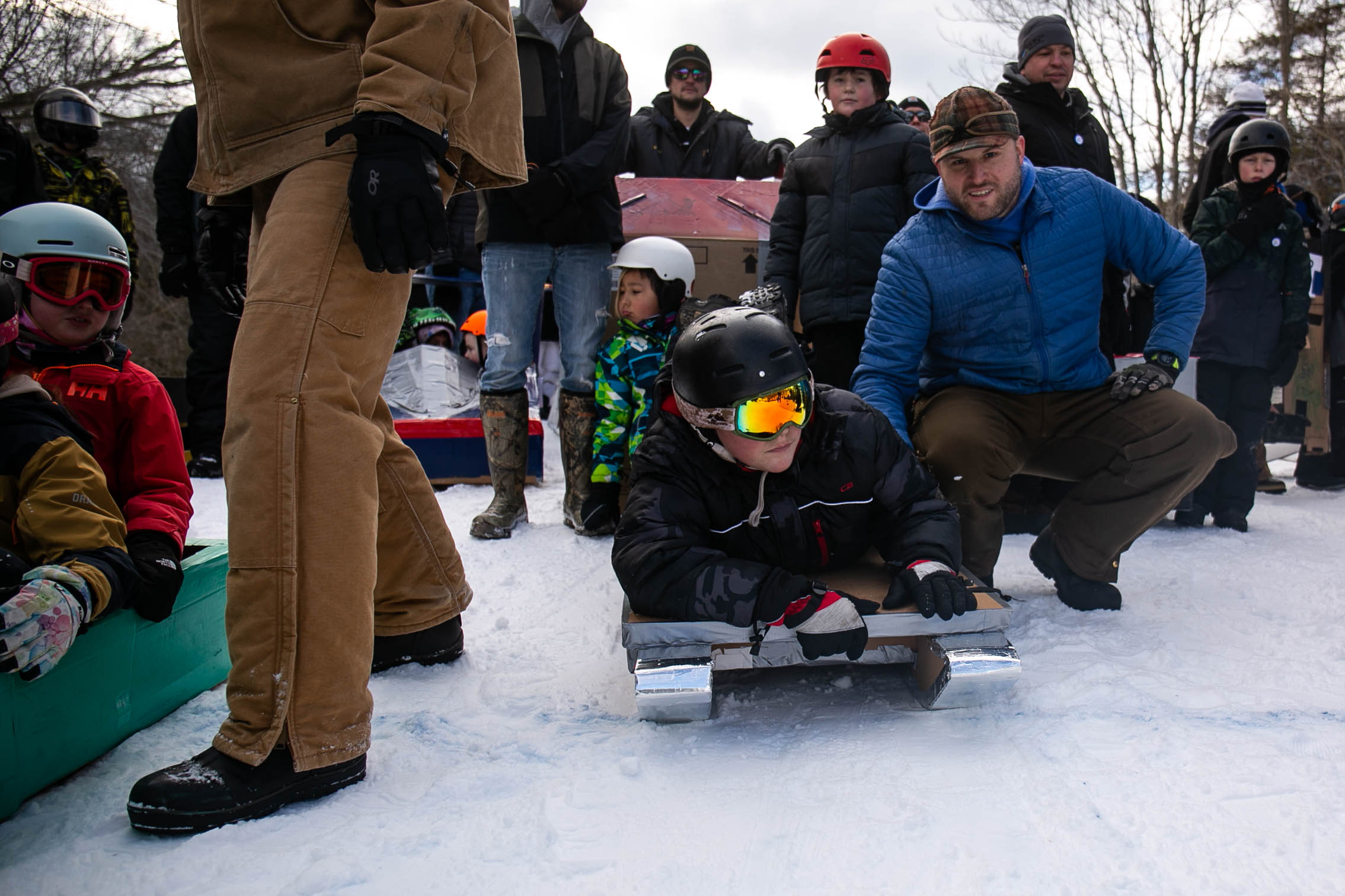 Photos: Cardboard sled teams battle for first place at Winterfest races ...