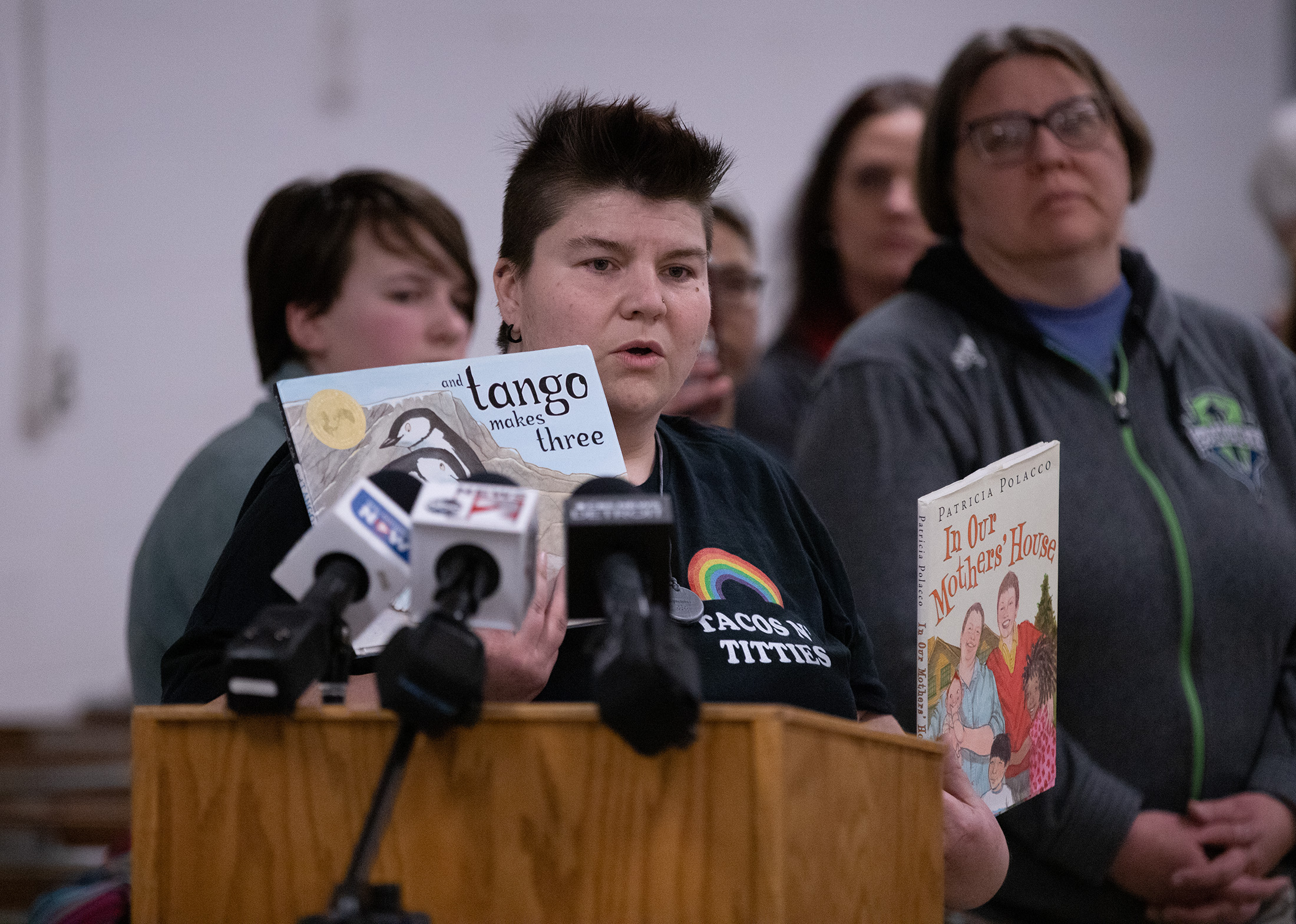 Photos from the heated Lapeer Library meeting debate over controversial ...