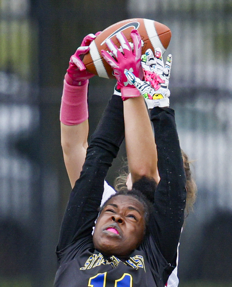 The North defeats the South in a CNY girls high school flag football ...
