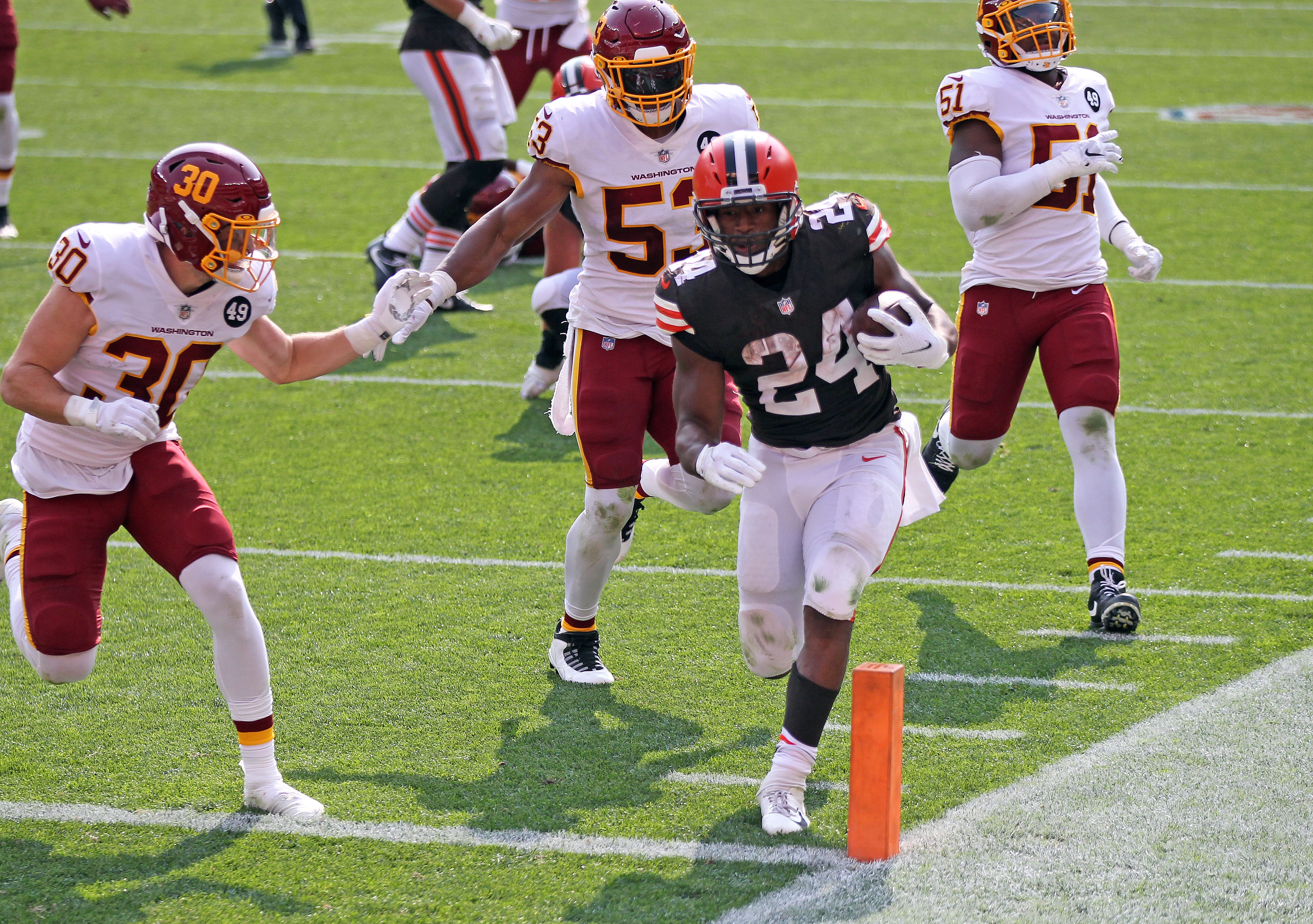 Cleveland Browns running backs vs. Washington Football Team, September ...