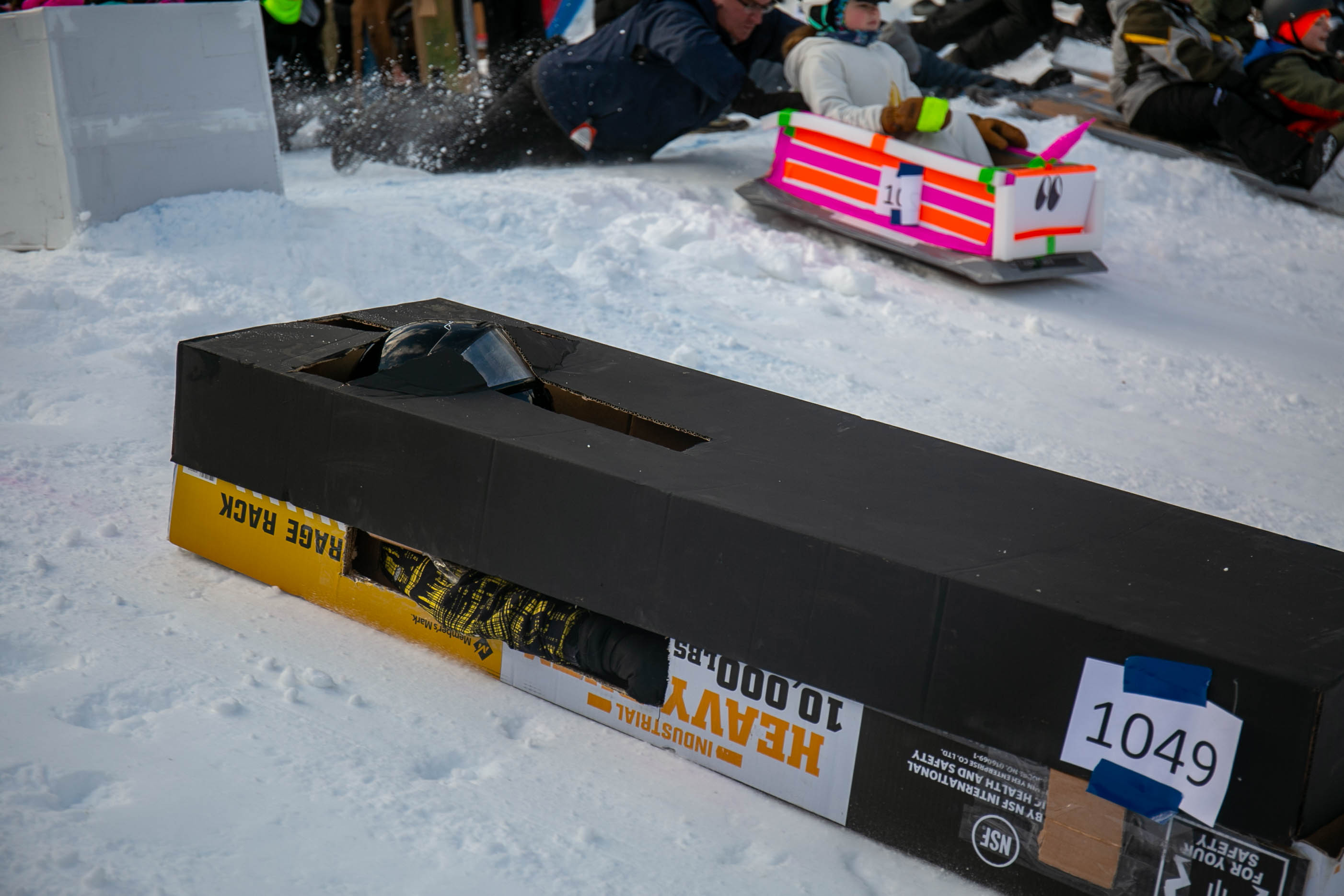 Photos: Cardboard sled teams battle for first place at Winterfest races ...