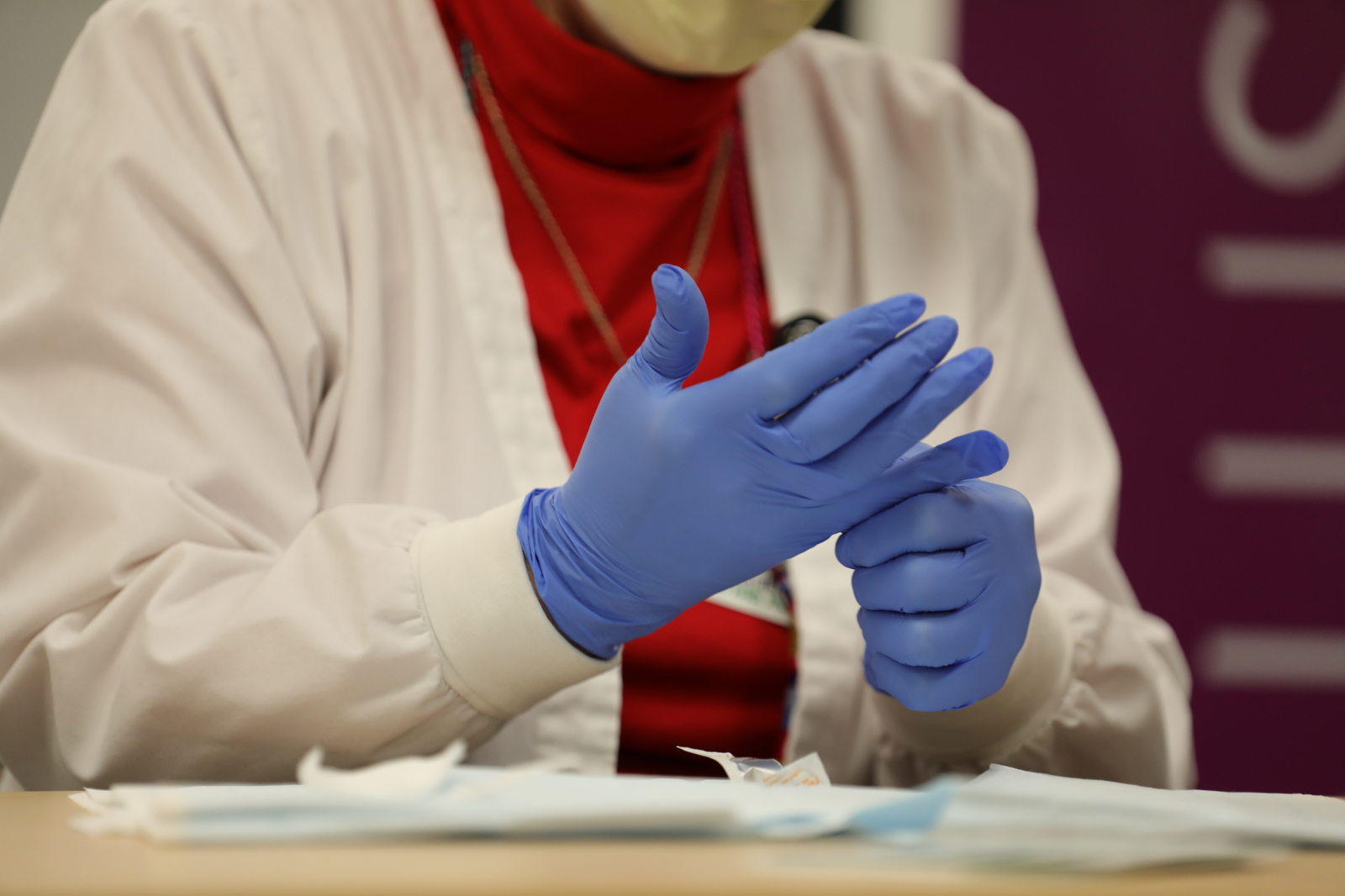 Second dosage of the Pfizer vaccine administered at Bronson Hospital ...