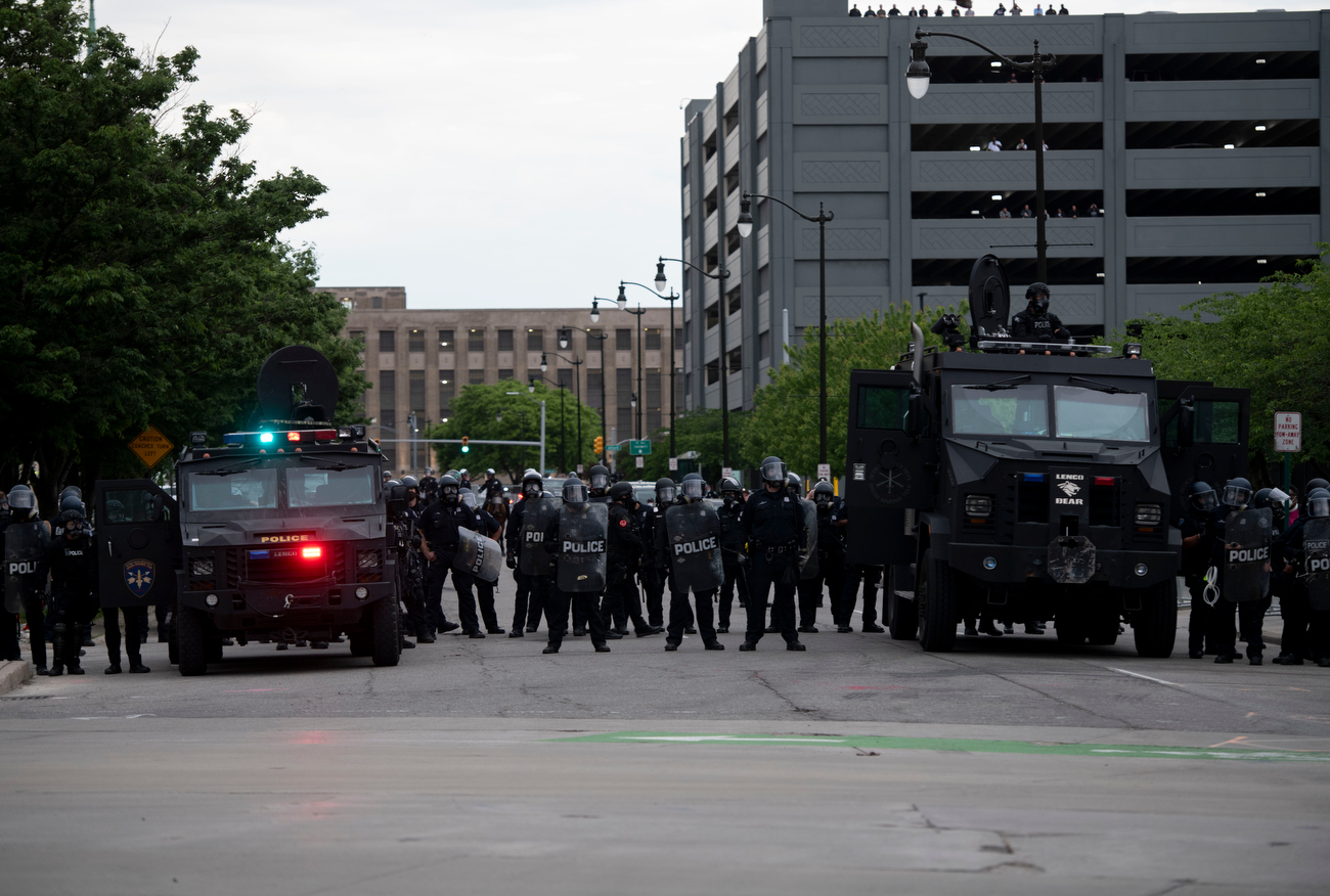 Peaceful Protest ends in tense scene - mlive.com