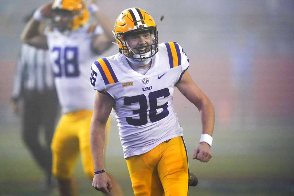 LSU kicker Cade York picked by the Cleveland Browns, April 30, 2022 ...