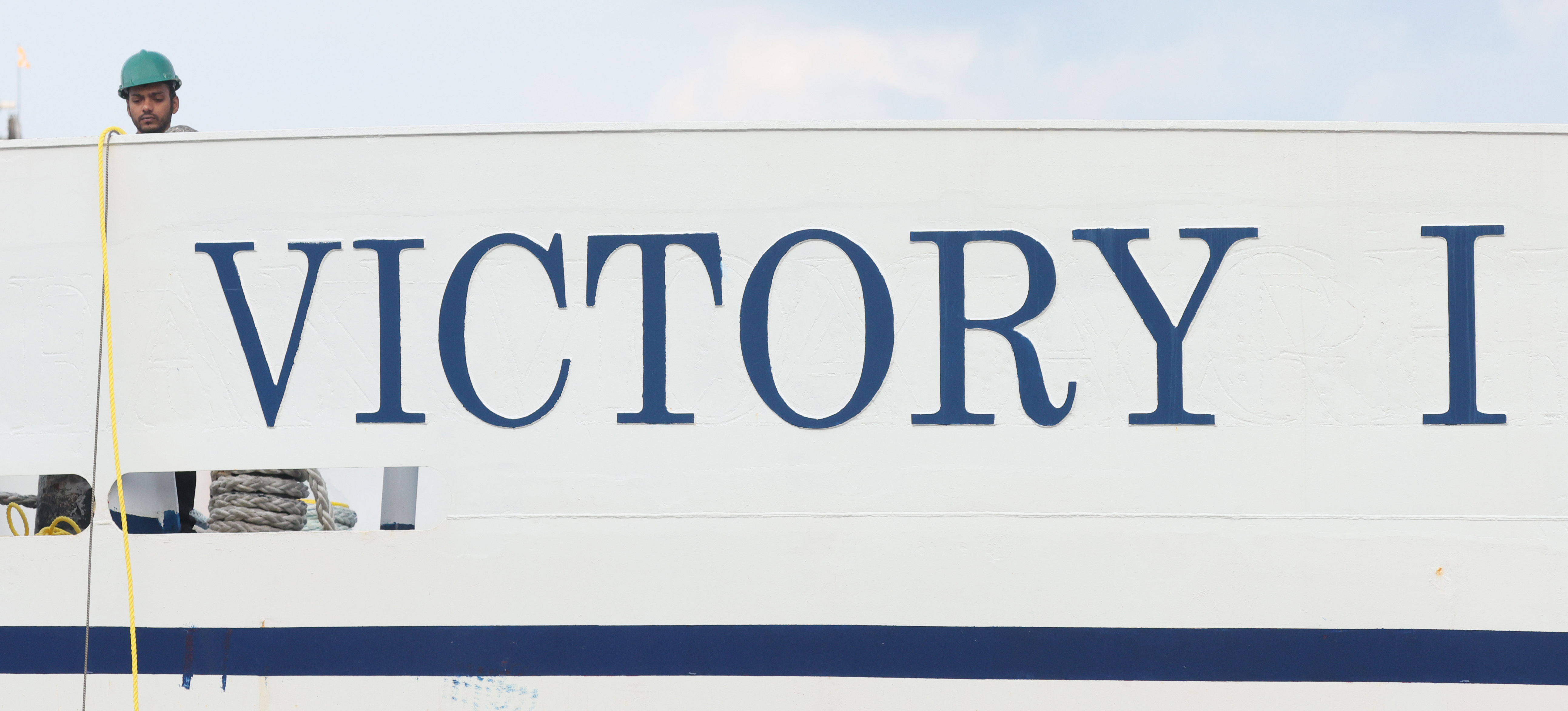 Cruise ship Victory I docks at the Port of Cleveland, April 29, 2025 ...