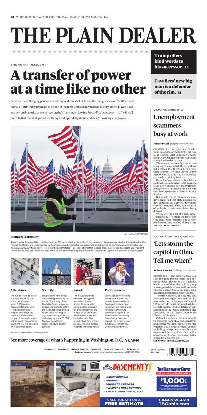 2021 Plain Dealer front page images: Part 1 - cleveland.com