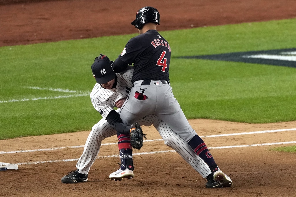 Cleveland Guardians vs. New York Yankees in game 1 of the ALCS, October ...