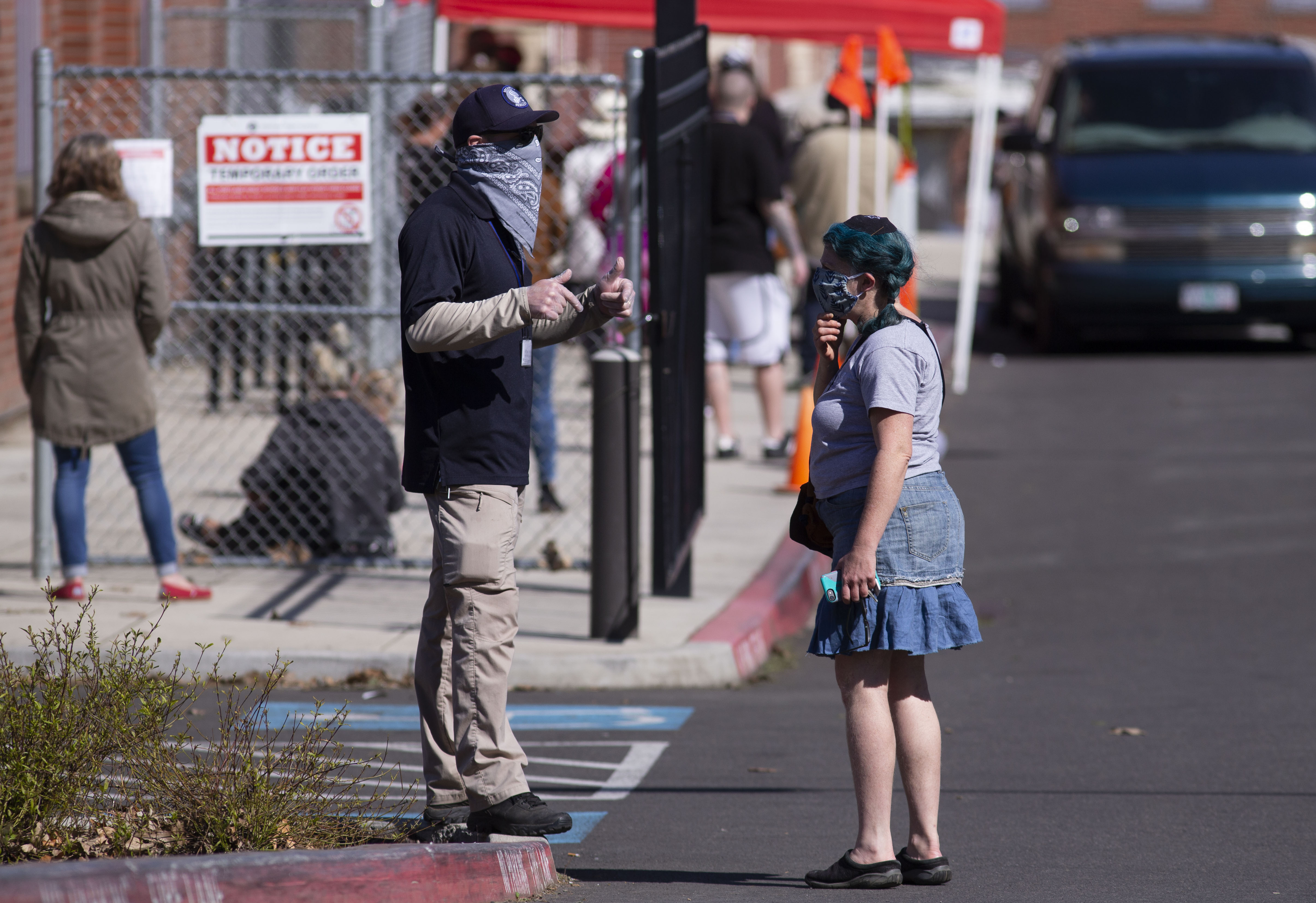 Portland Public School students wait in line for Chromebooks at ...