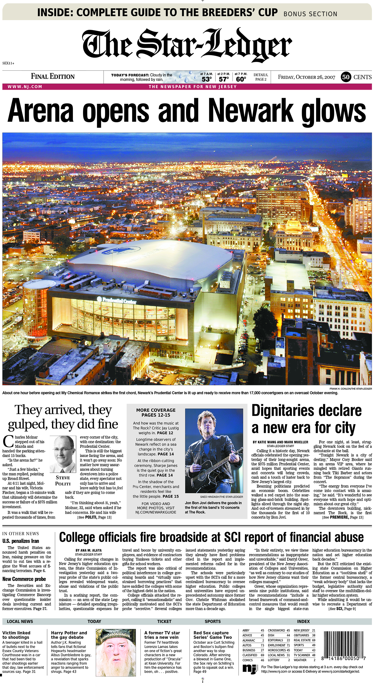 Memorable front pages from The Star-Ledger - nj.com