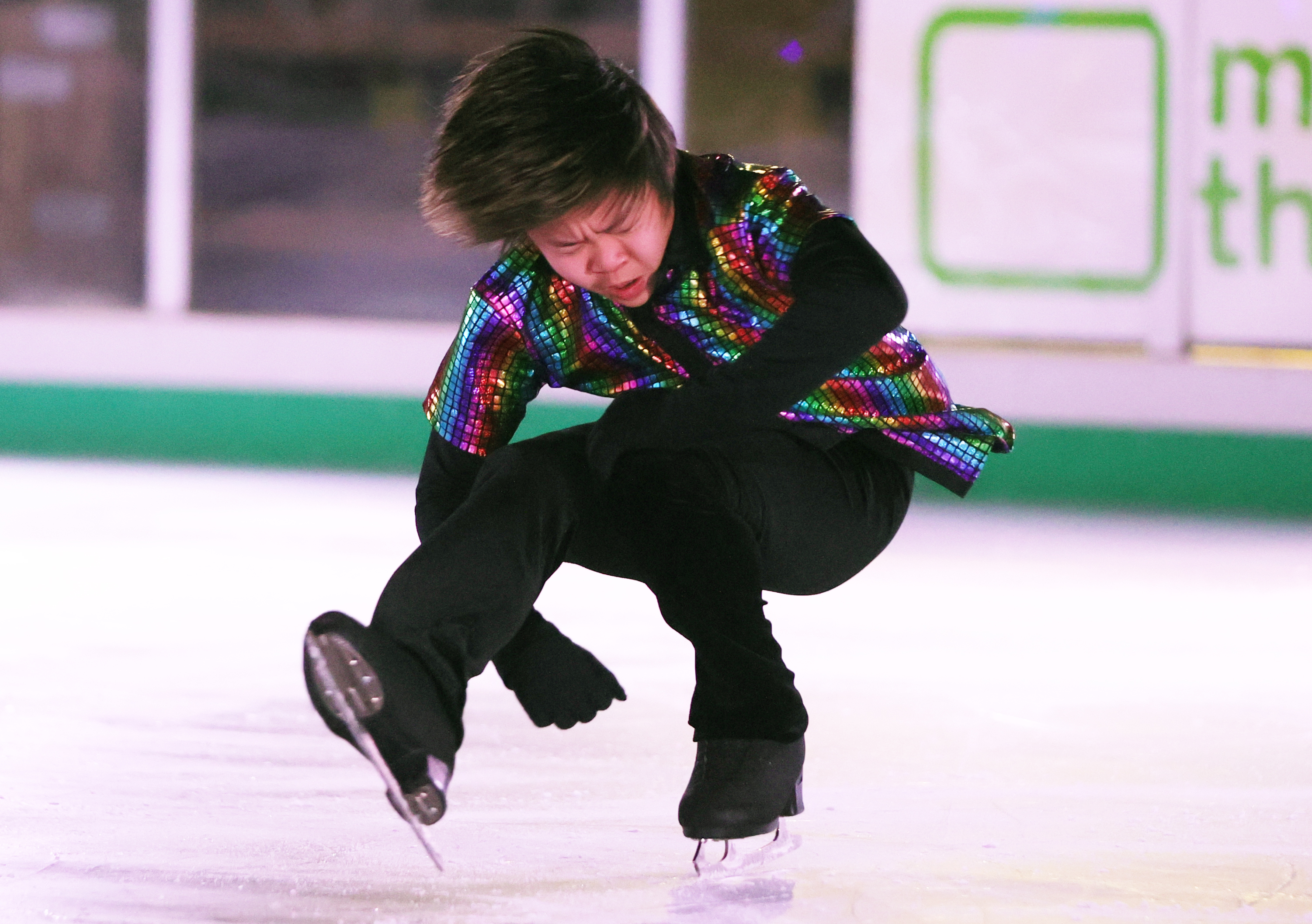 Former US gold medal Olympian figure skater Scott Hamilton skates ...
