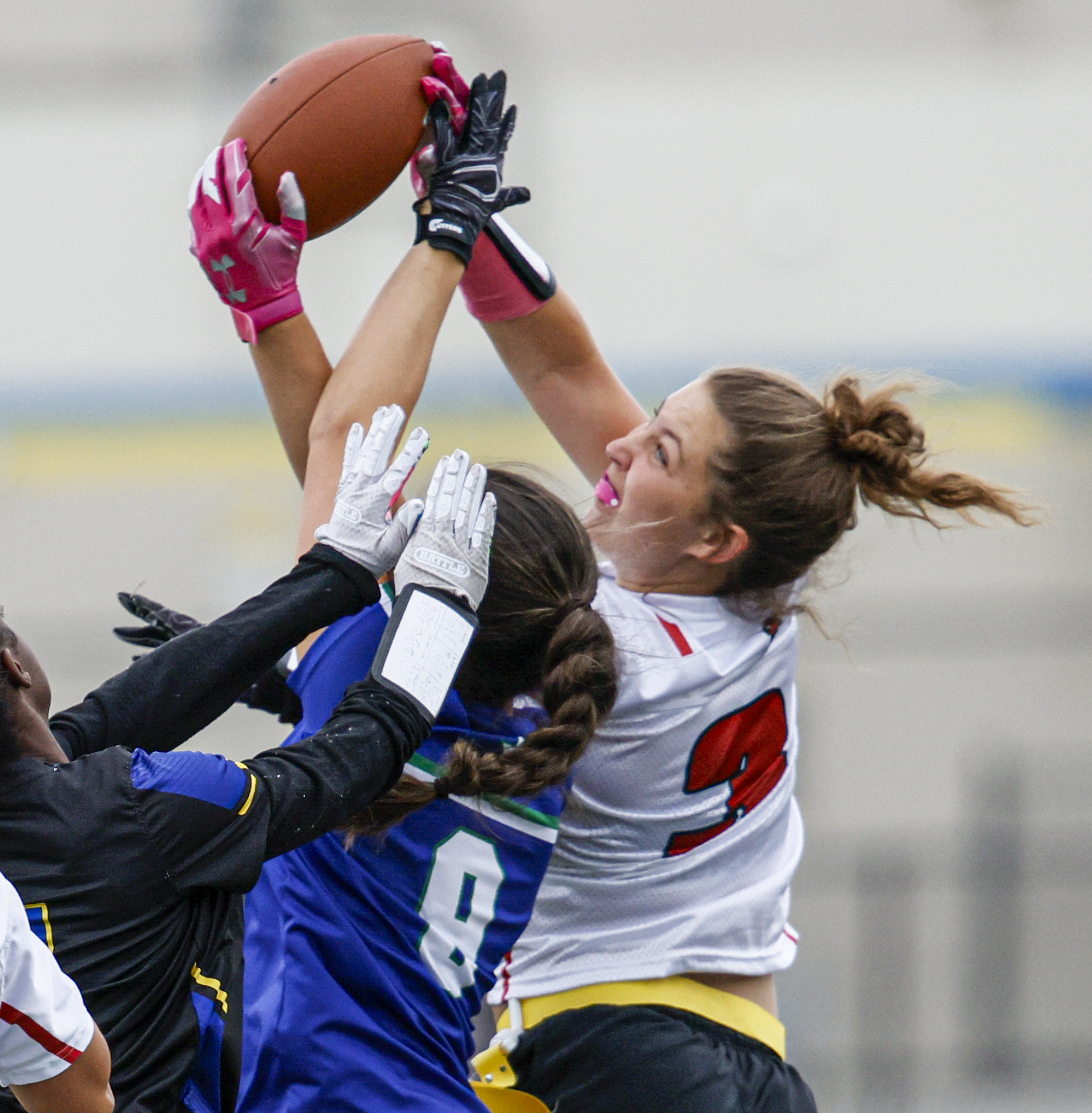 The North defeats the South in a CNY girls high school flag football ...