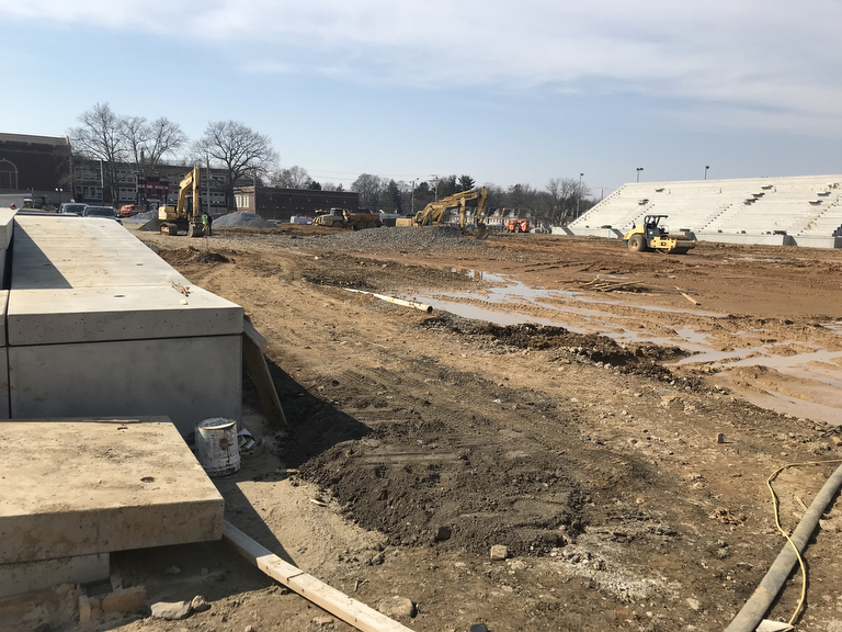 Construction at Cottingham Stadium in Easton - lehighvalleylive.com