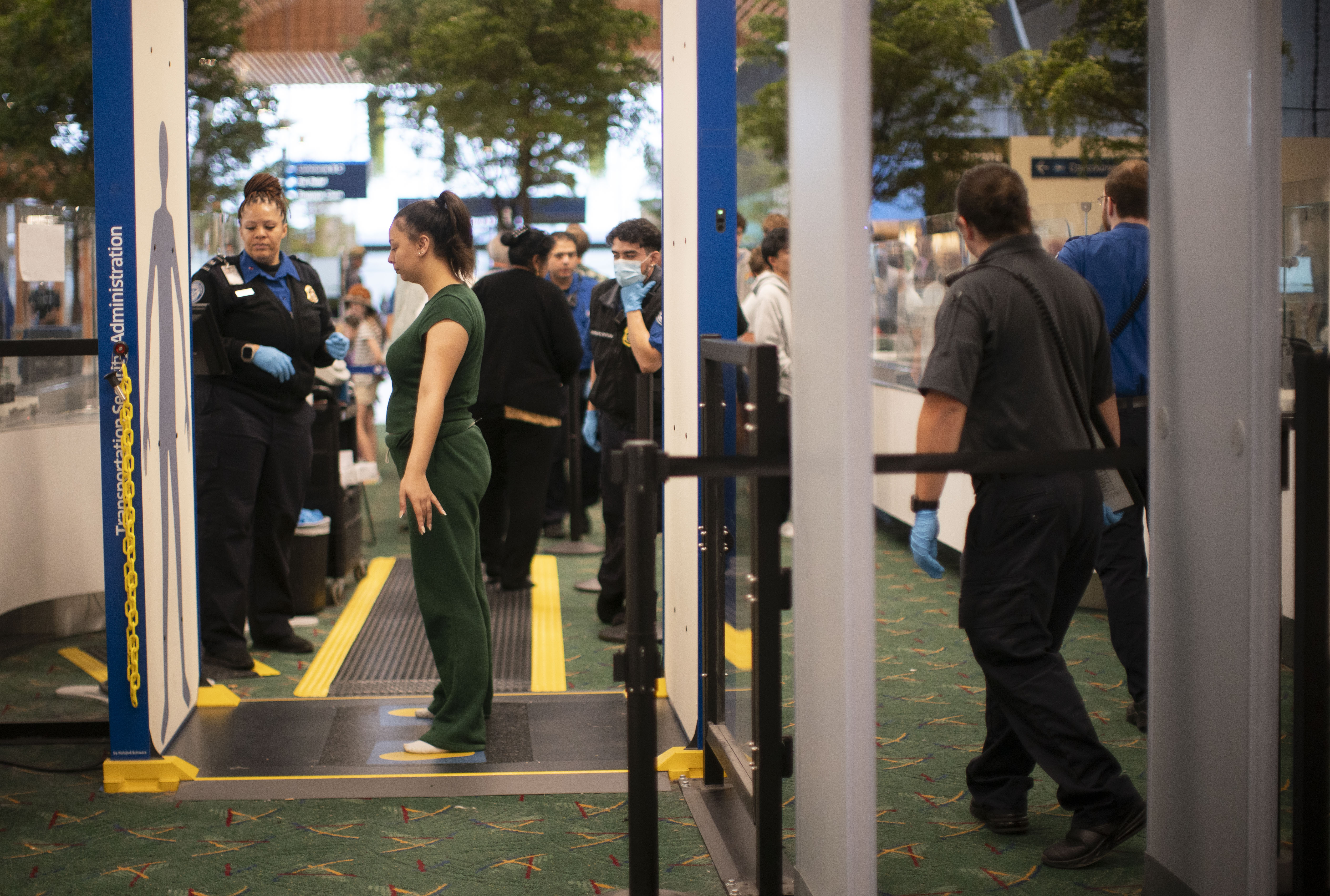 Transportation Security Administration (TSA) security screening at ...