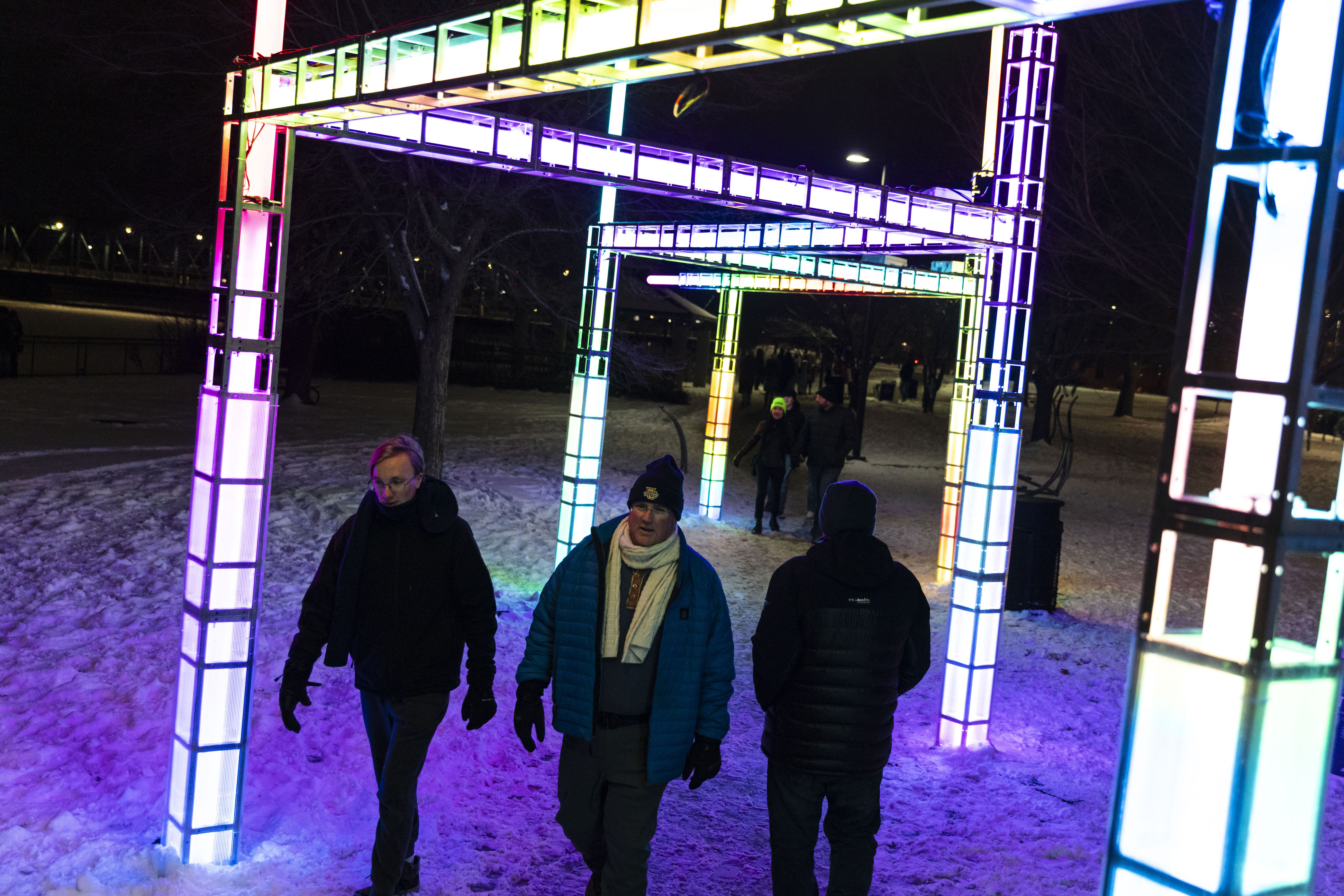 World of Winter art installations at night - mlive.com