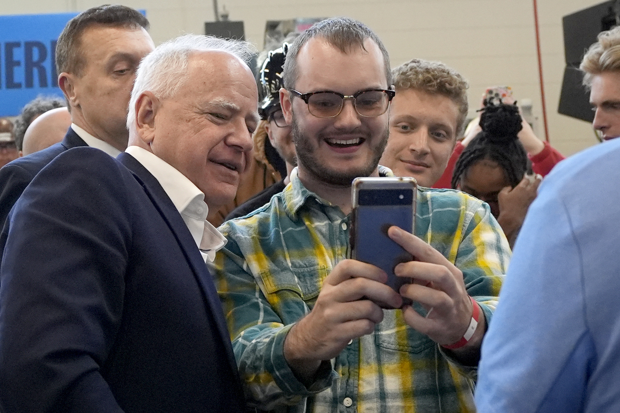 Democratic vice presidential nominee Minnesota Gov. Tim Walz speaks in ...