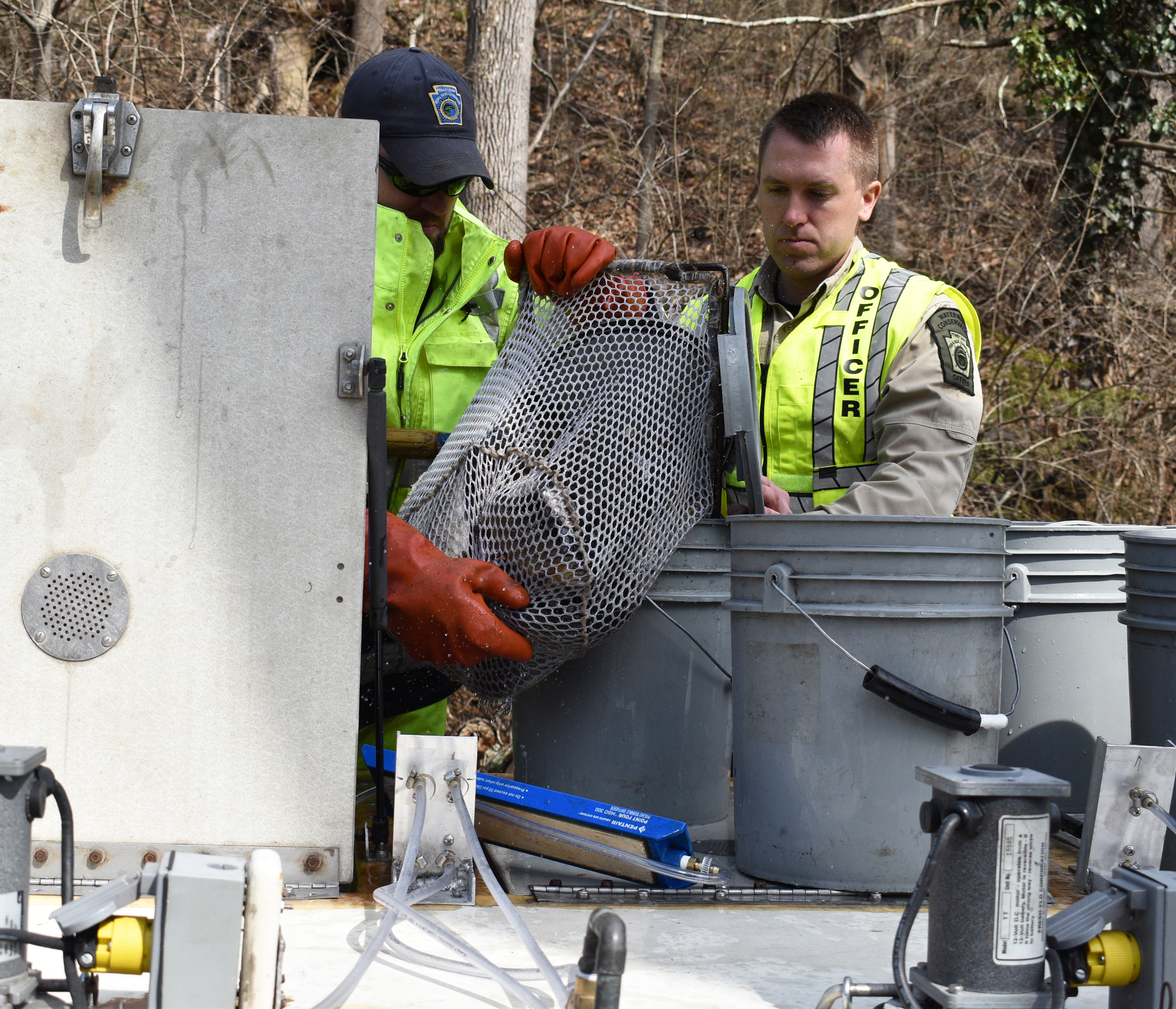 Monocacy Creek is stocked for the 2022 trout season opening day ...