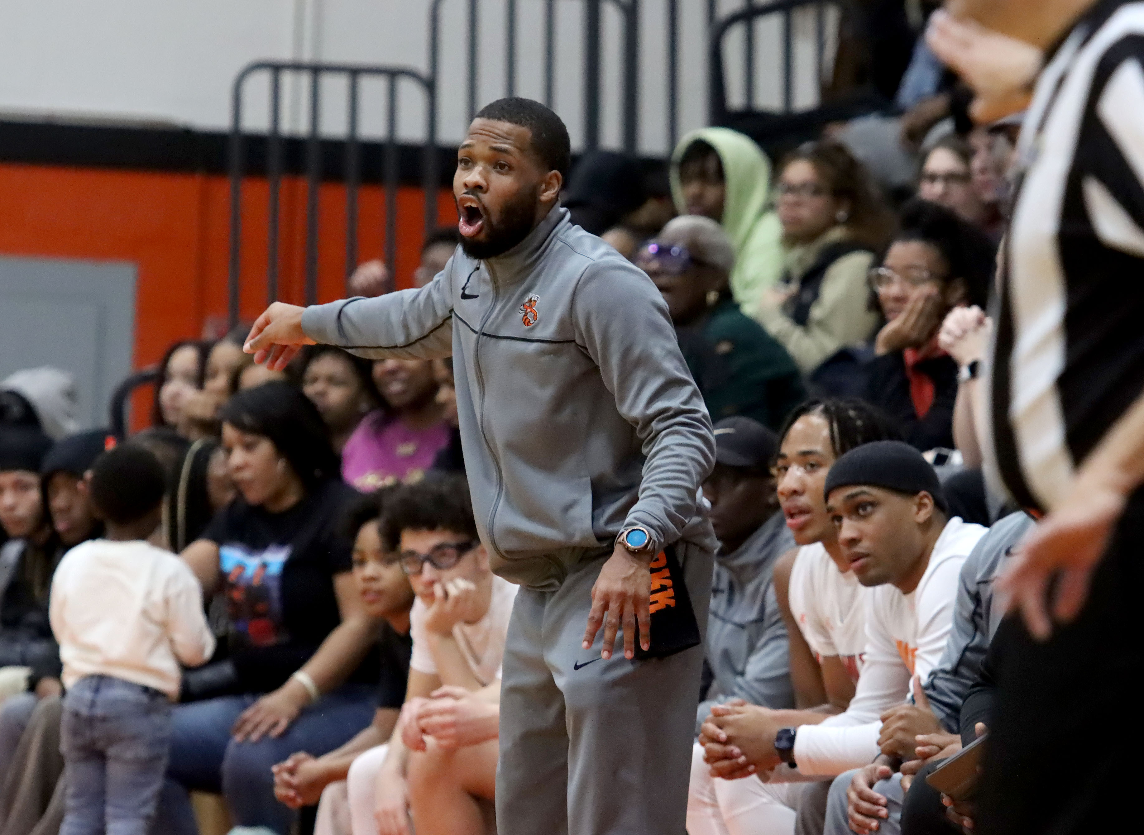 High school boys basketball, Ewing at Hamilton West, held at Hamilton ...
