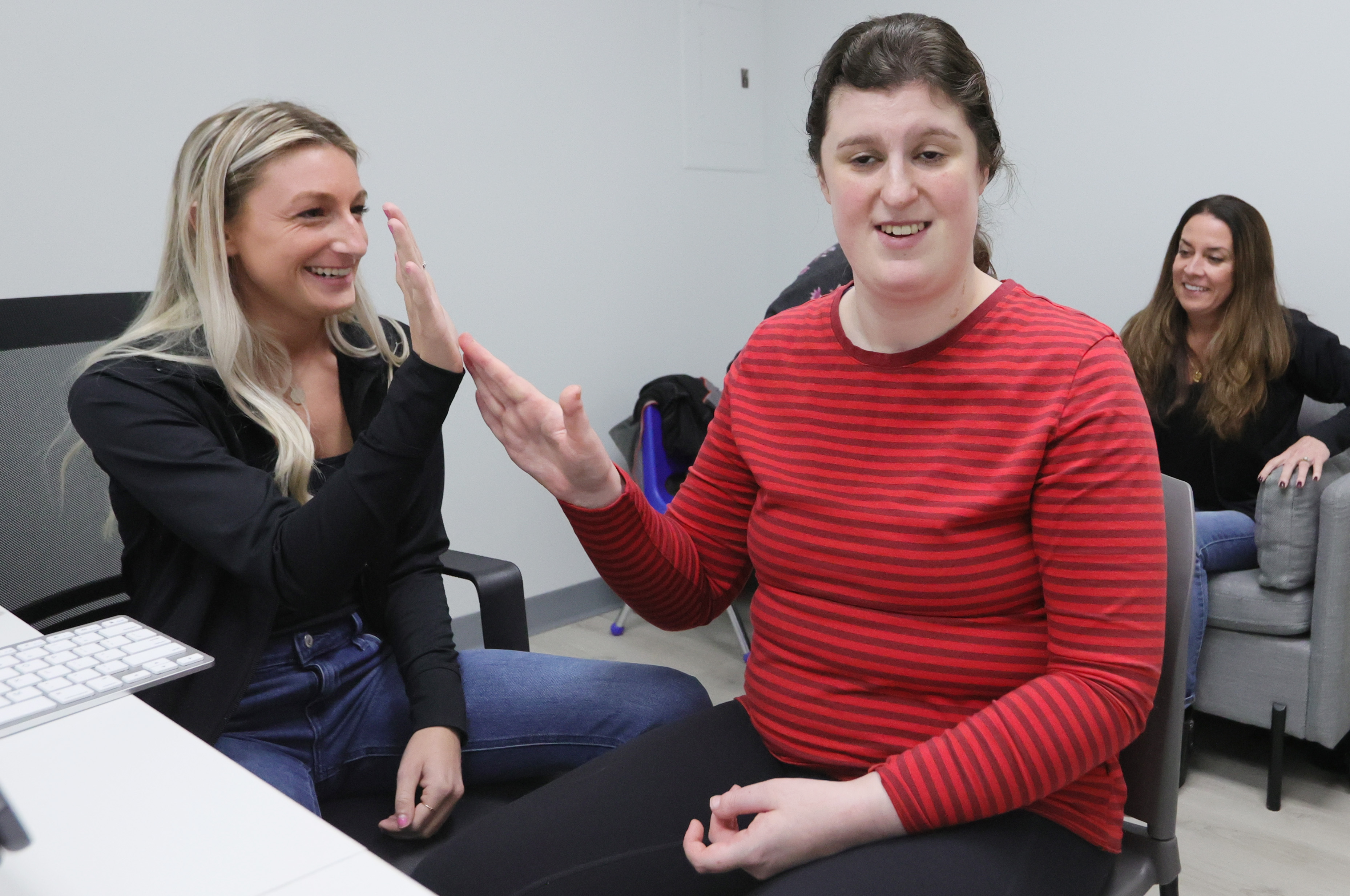 Access S2C has taught Talia Zimmerman to communicate through a Speller ...