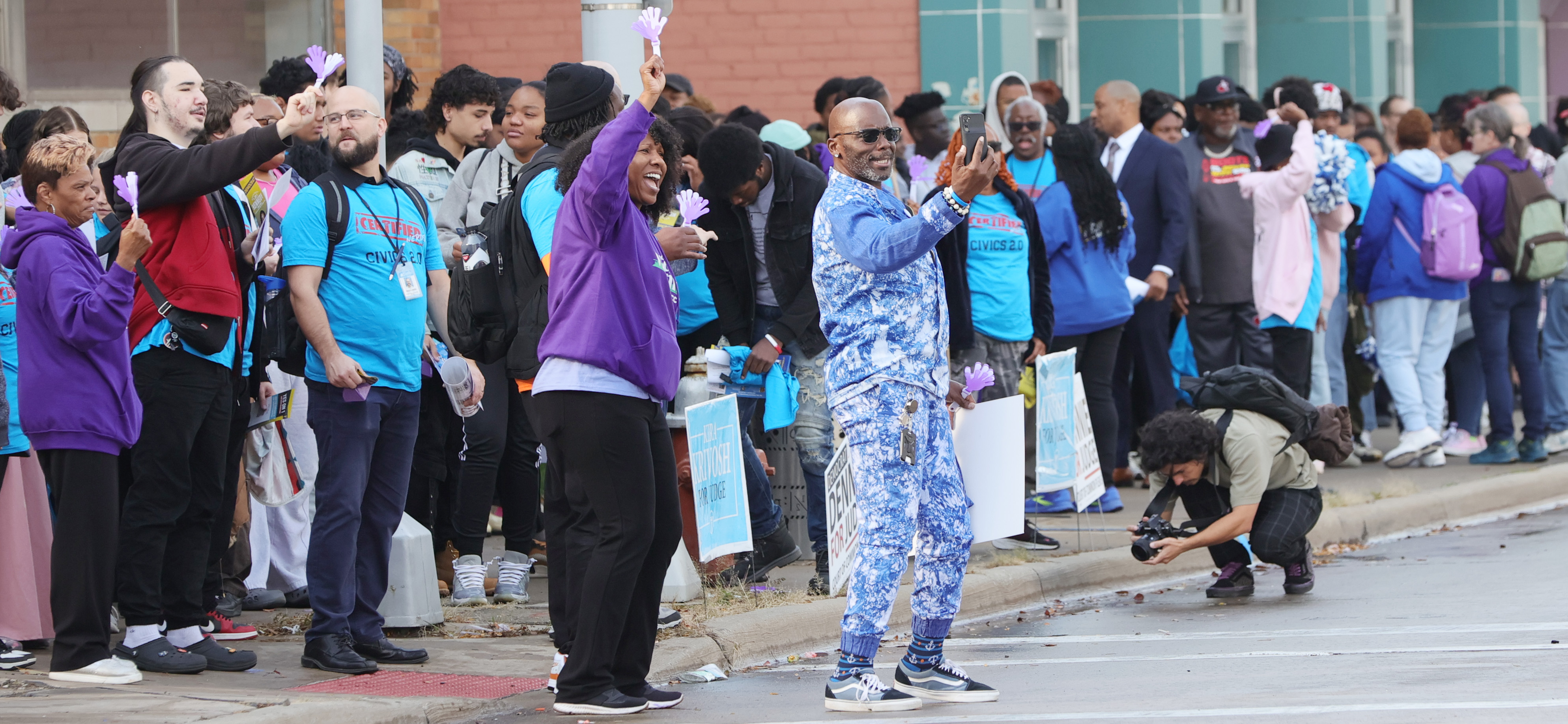 Newly eligible 18-year-old voters cast their first vote at the Cuyahoga ...