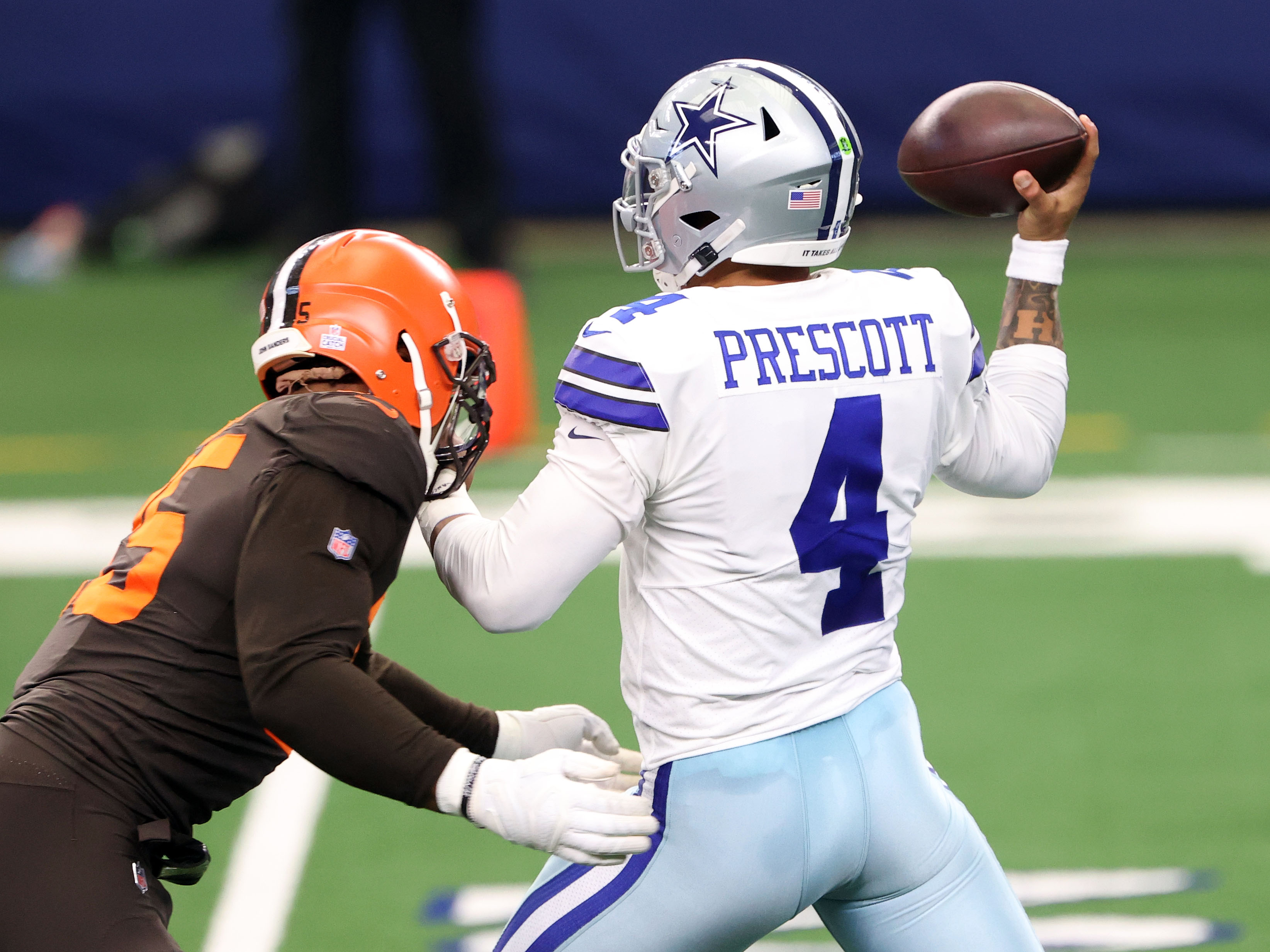 Cleveland Browns Myles Garrett vs. Dallas Cowboys, October 4, 2020 ...