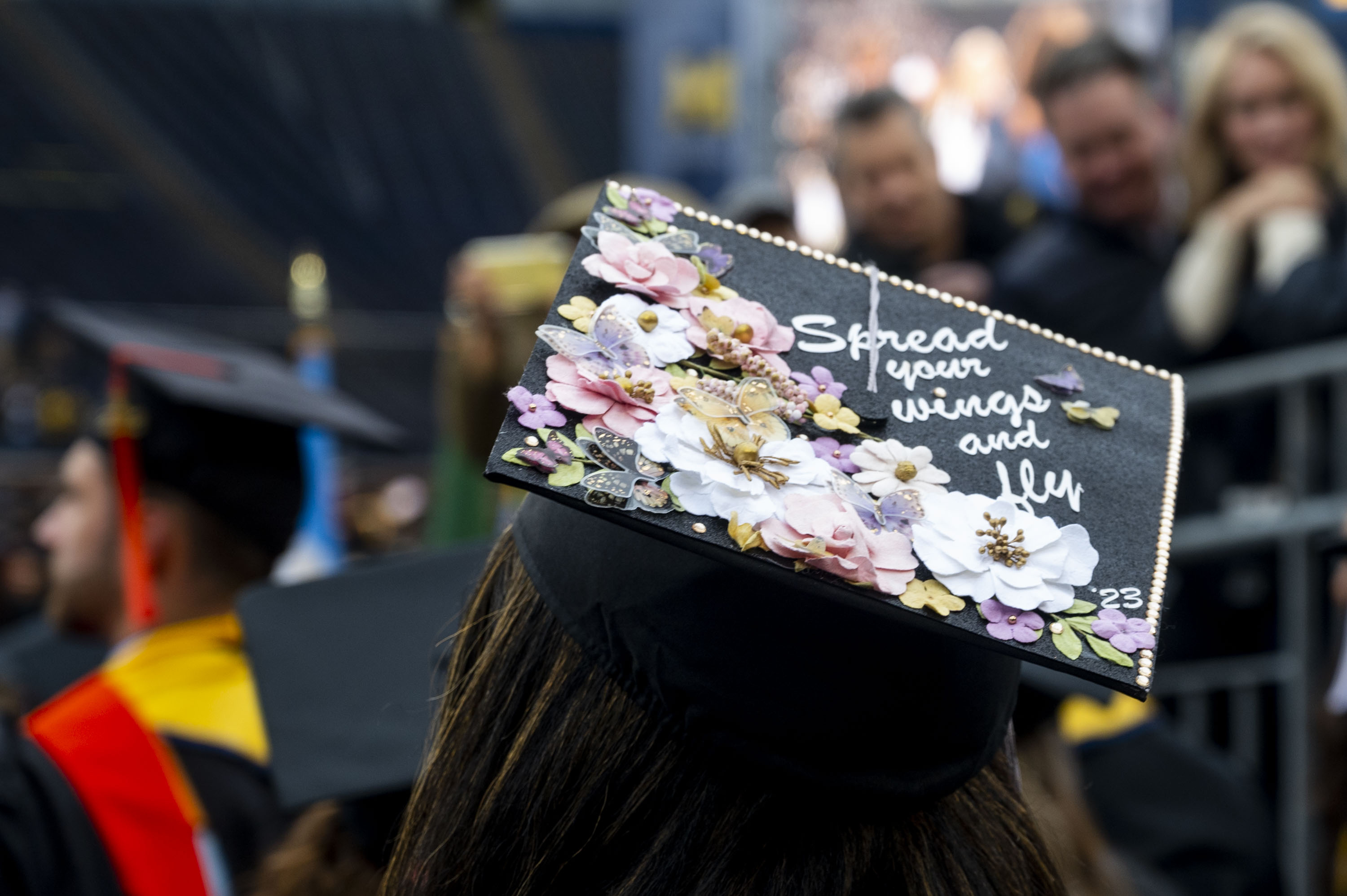 50 decorated caps from University of Michigan Spring Commencement ...