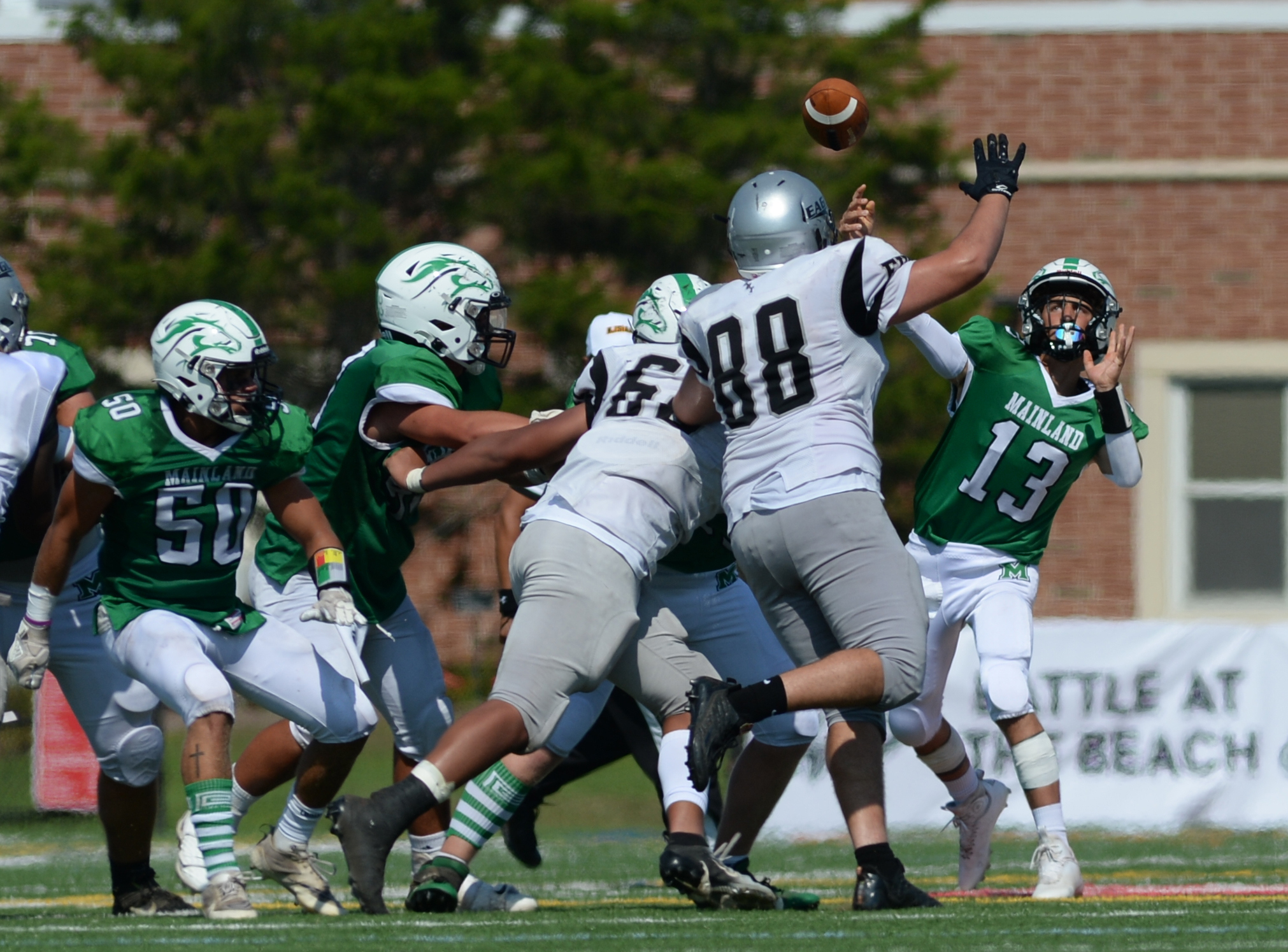 Mainland vs. Egg Harbor football, Battle at the Beach at Ocean City ...