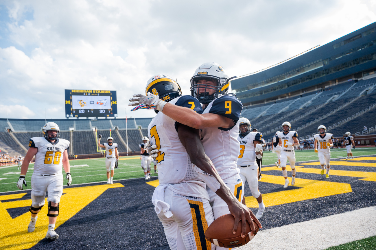 Saline vs. Hudsonville high school football at the Big House - mlive.com