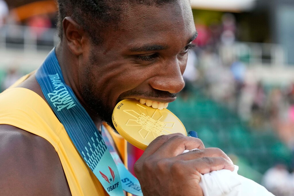 Men's 200-meter final at 2024 U.S. Olympic track and field trials ...