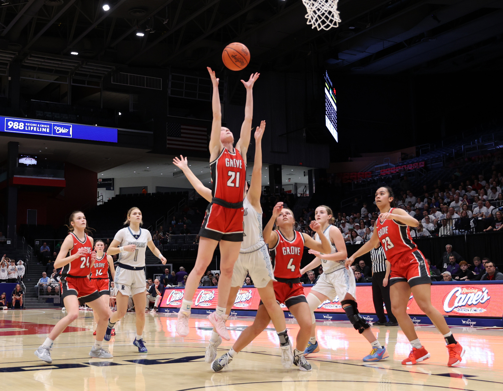 Rootstown vs Columbus Grove, Div VI, girl's basketball finals ...