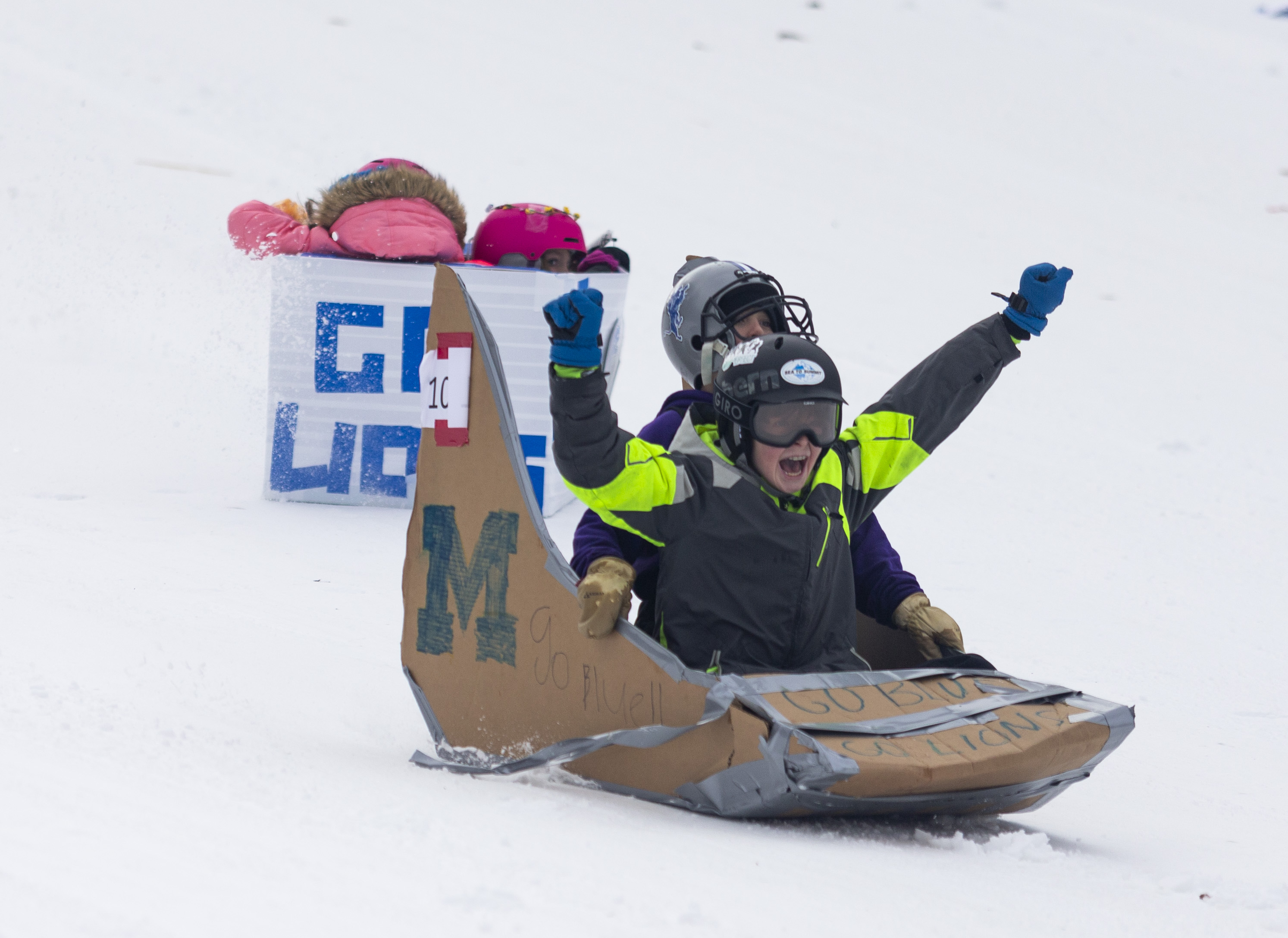 Cardboard sled race at Grand Haven Winterfest 2025 - mlive.com