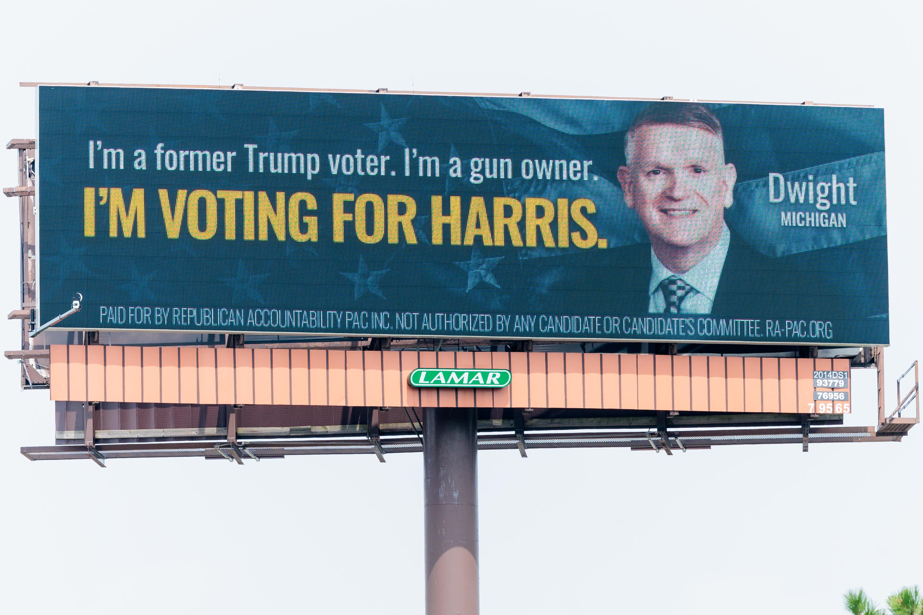 I-75 billboard near Detroit displays 2011 Trump donation check written ...