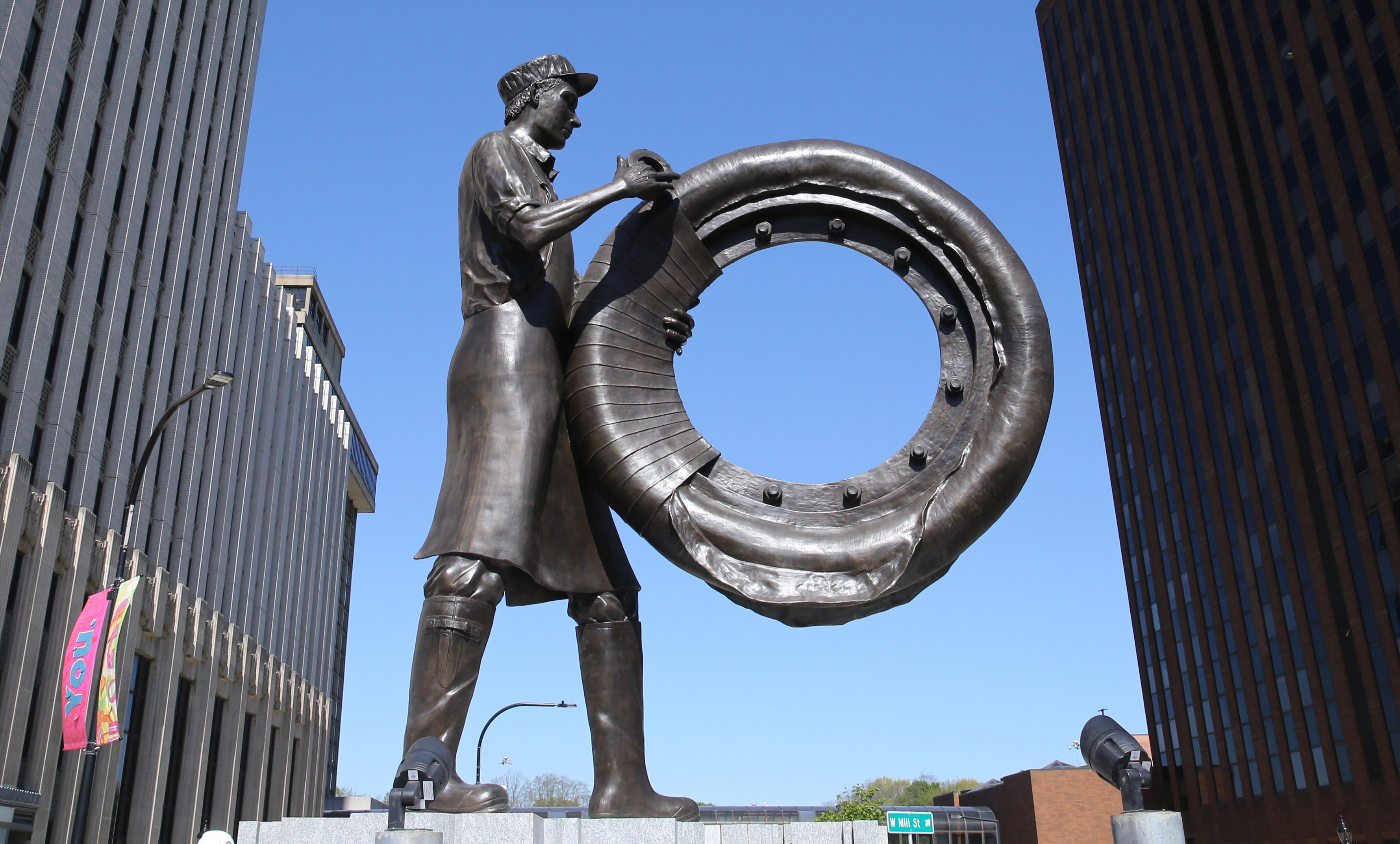 City of Akron unveils Rubber Worker Statue, May 13, 2021 - cleveland.com
