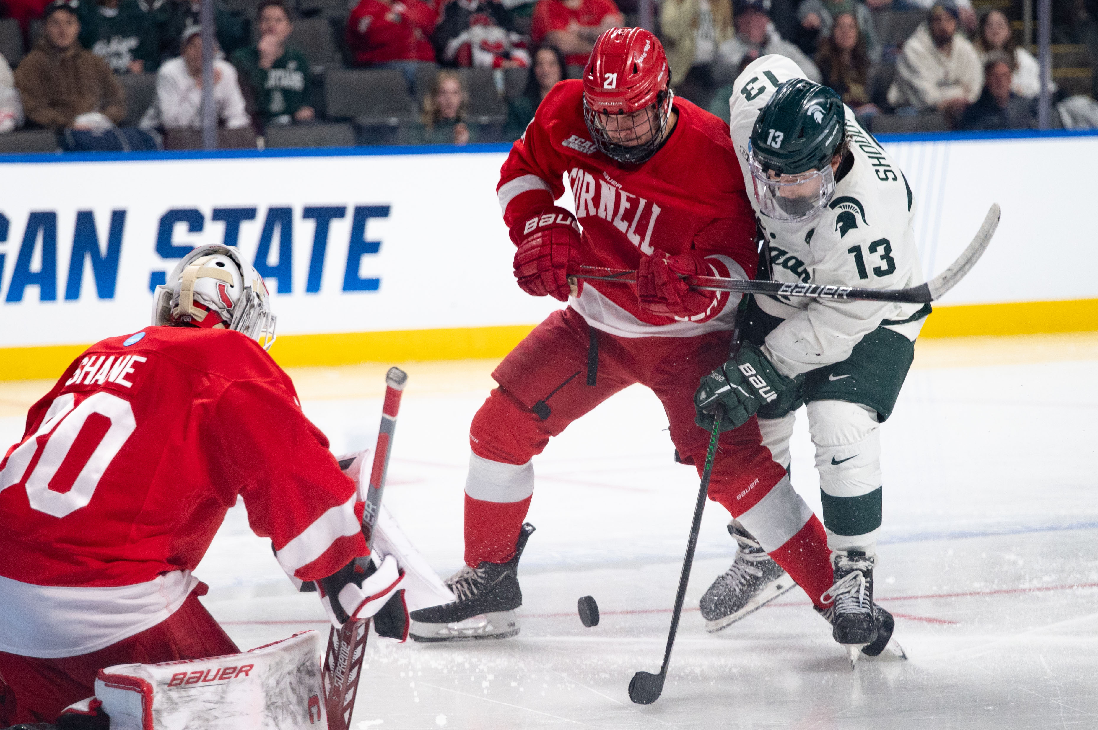 Michigan State battles Cornell in the NCAA hockey regional tournament ...