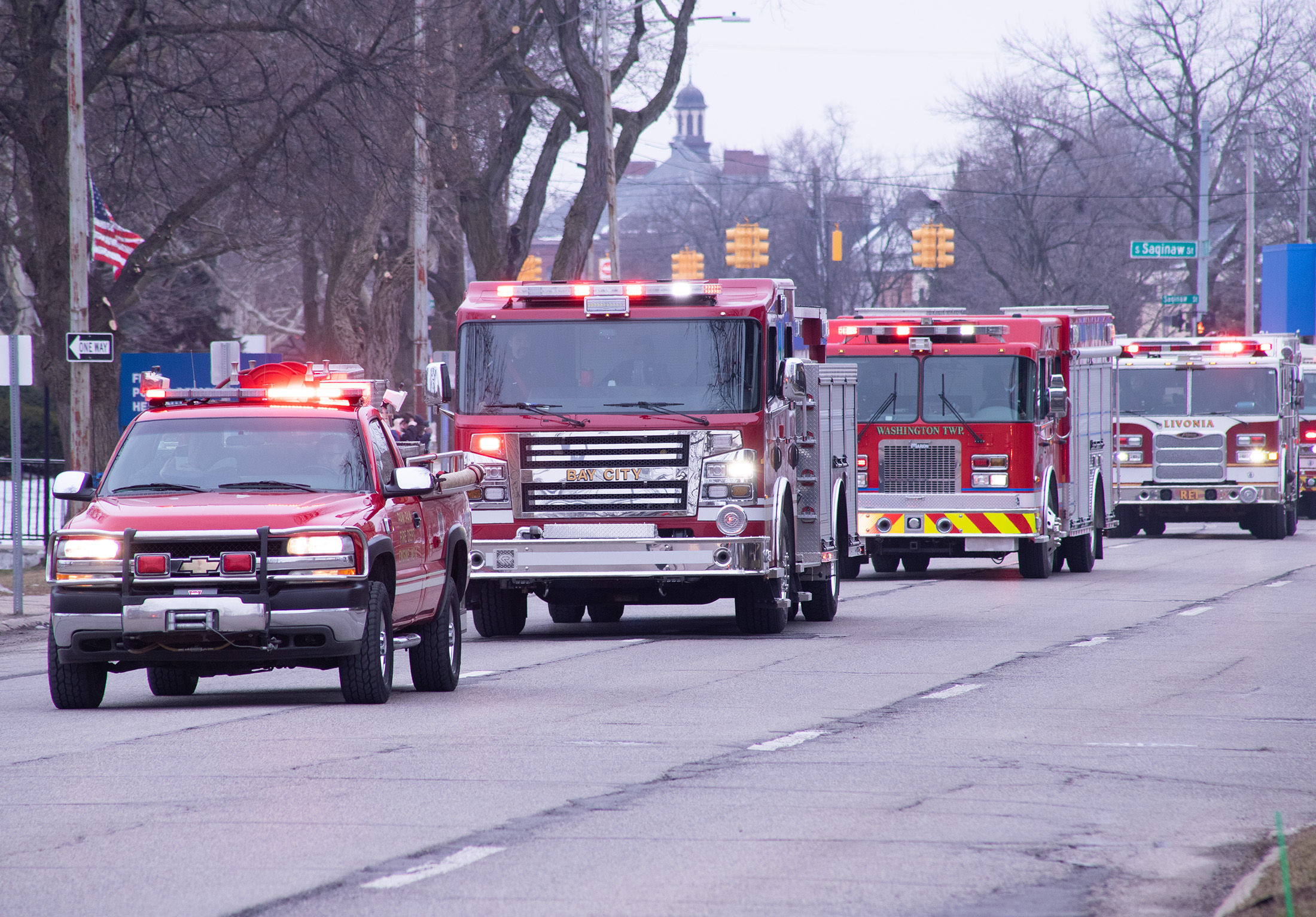 Funeral procession takes place through city to honor fallen Flint ...