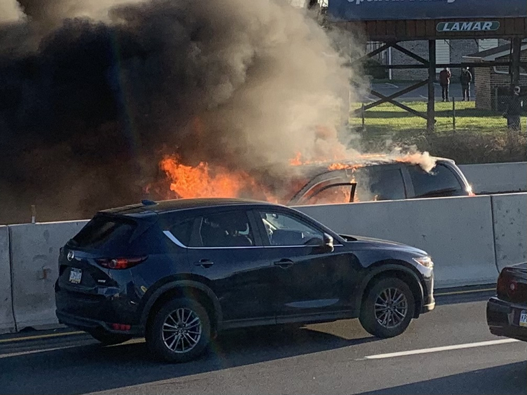 Route 22 crash with fire closes eastbound lanes - lehighvalleylive.com