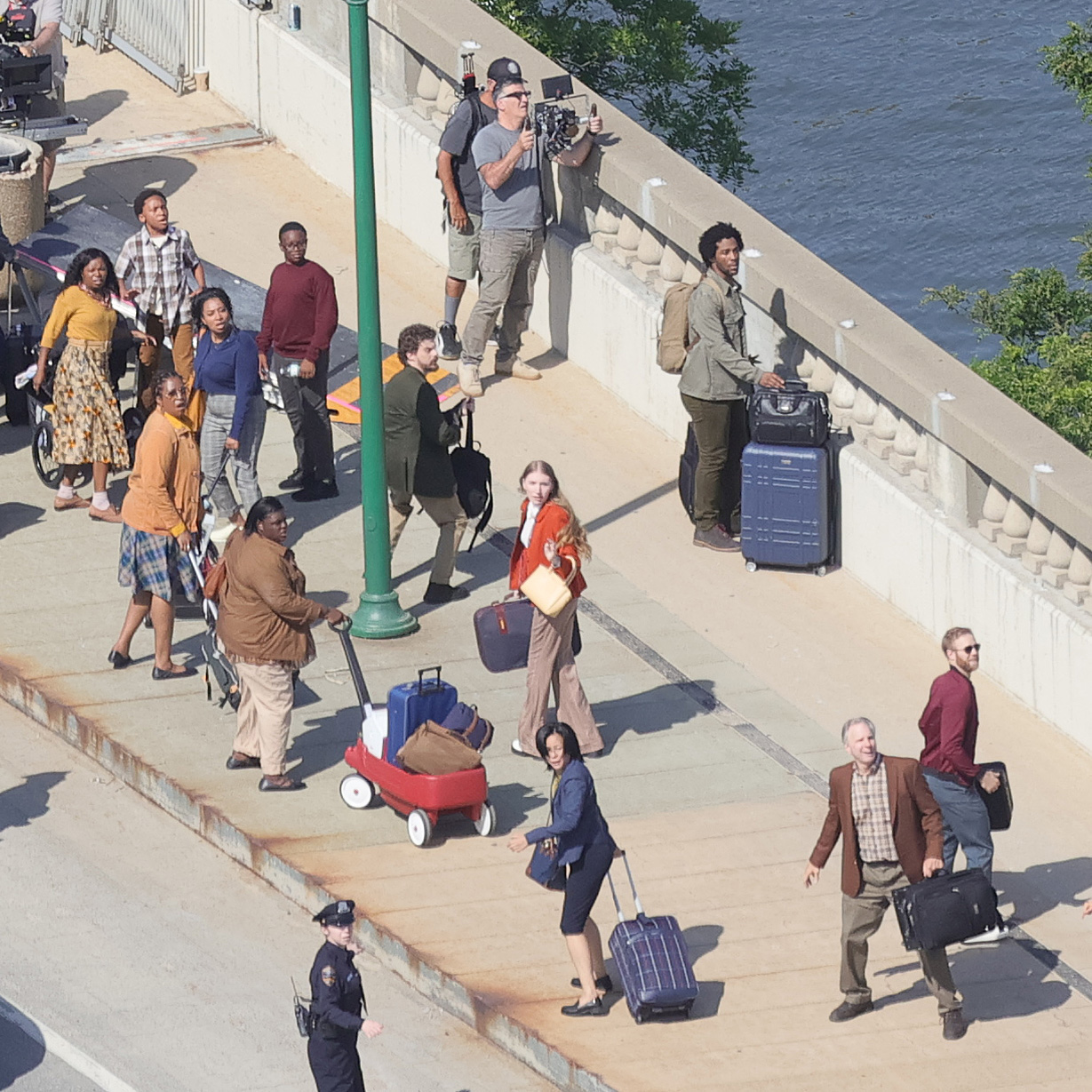 Superman movie takes over the Detroit-Superior Bridge for filming, July ...